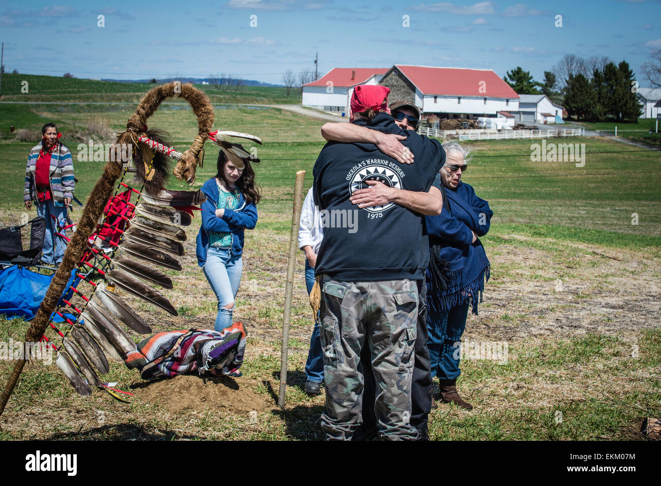 Native American group Circle Legacy Center drum in ceremony Stock Photo ...