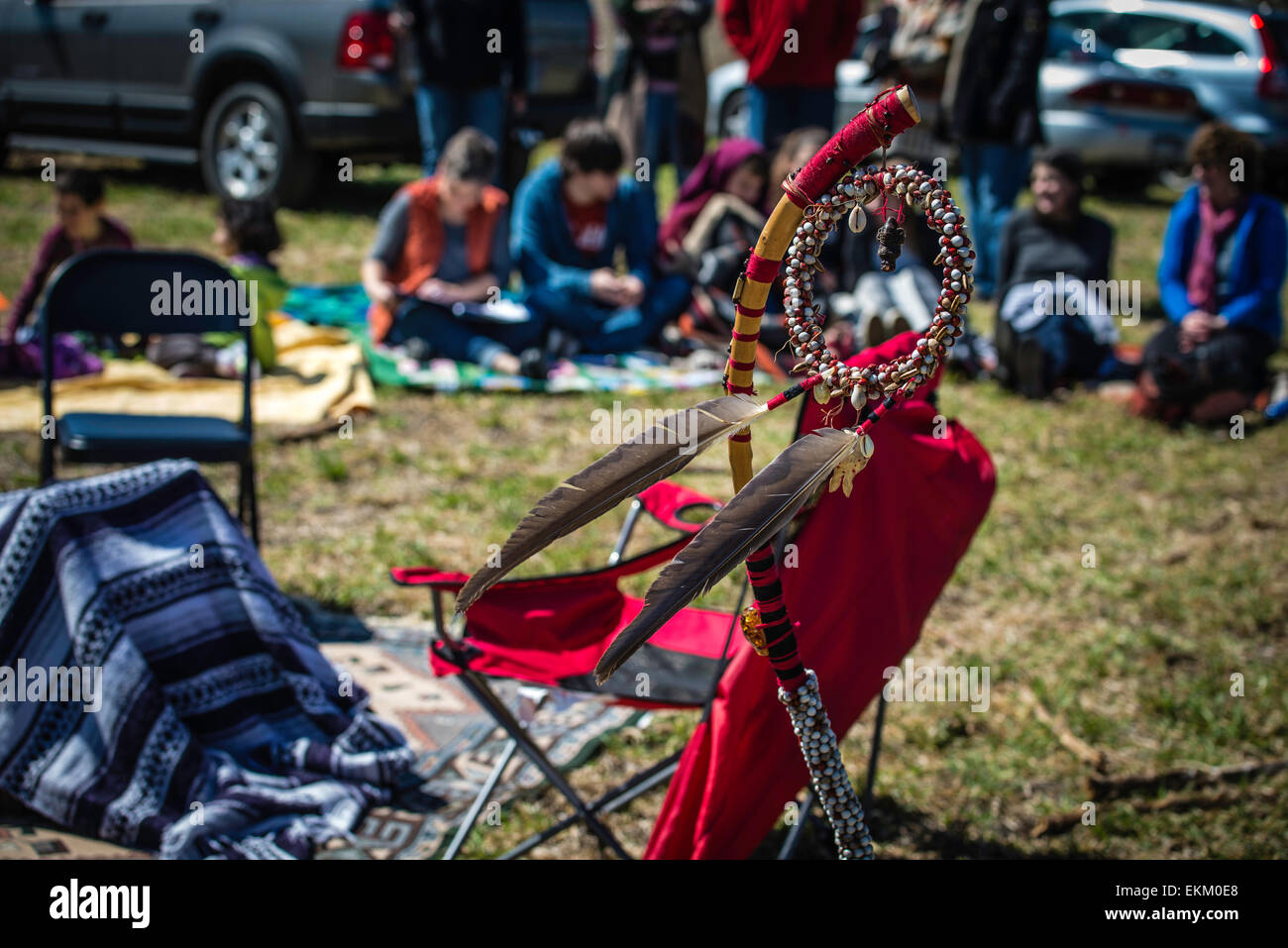 Native American group Circle Legacy Center drum in ceremony Stock Photo ...