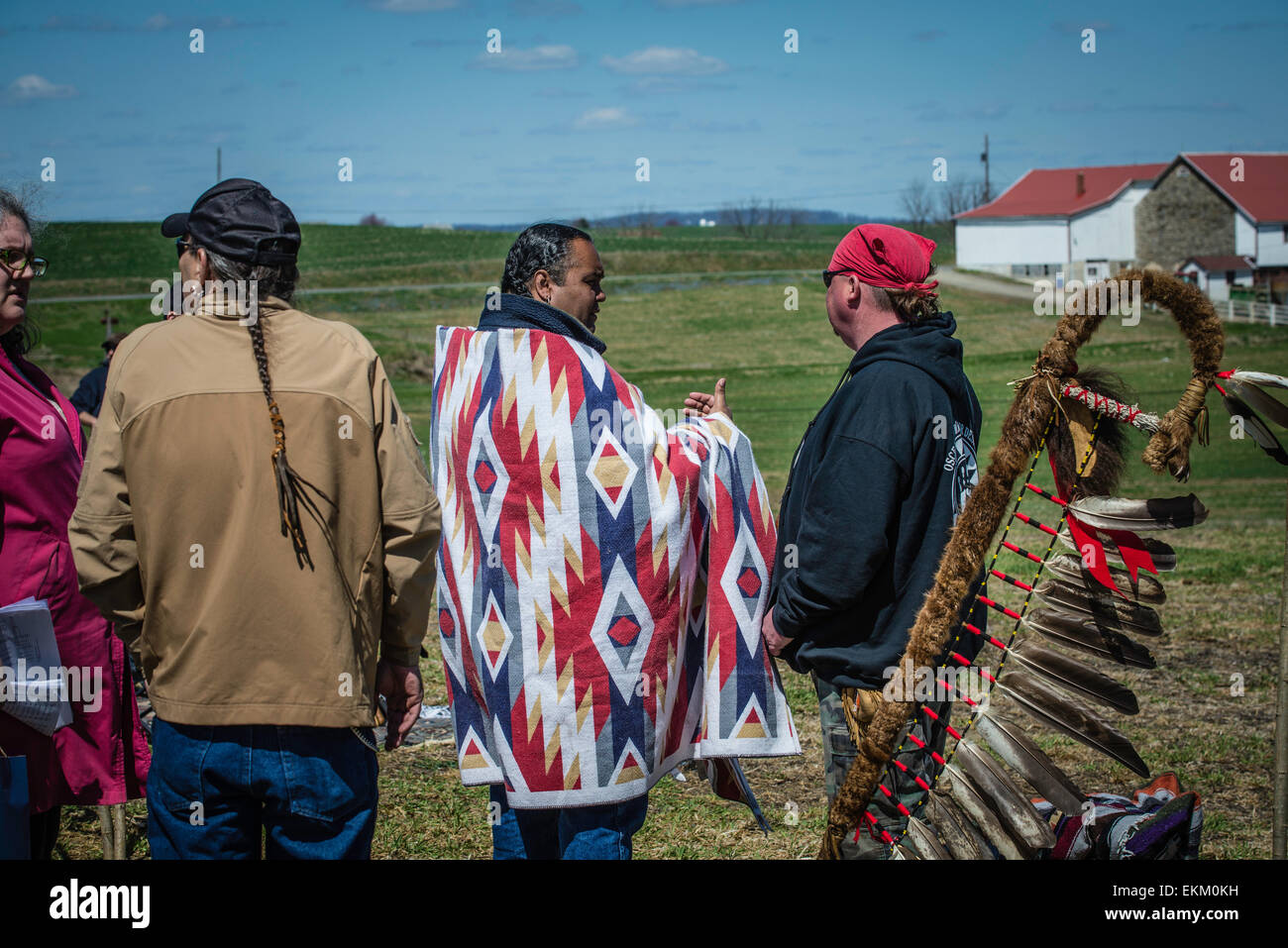 Native American group Circle Legacy Center drum in ceremony Stock Photo ...