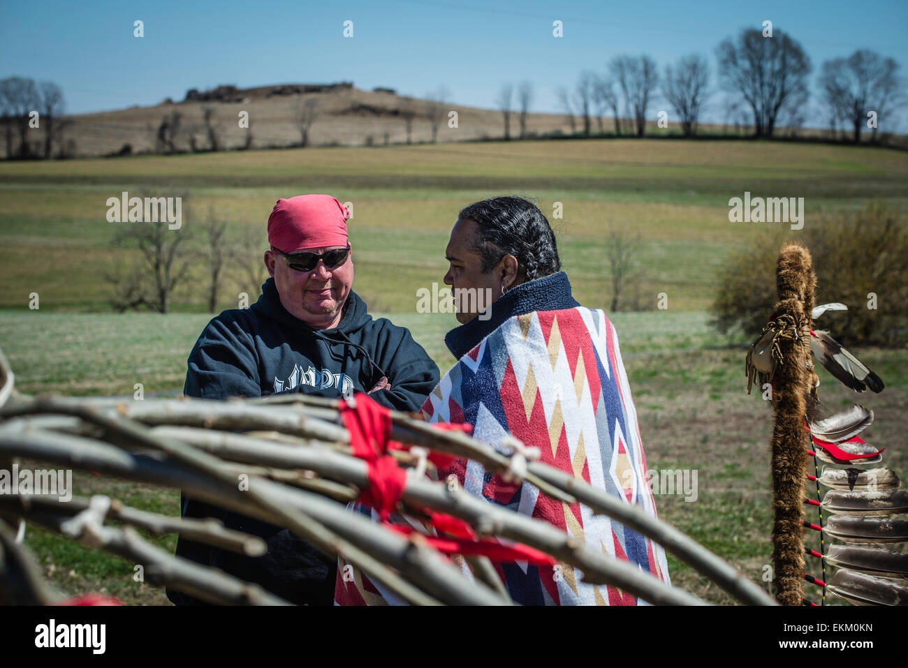 Native American group Circle Legacy Center drum in ceremony Stock Photo ...