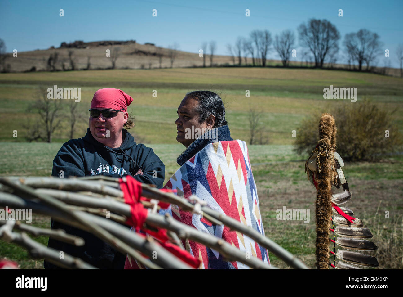 Native American group Circle Legacy Center drum in ceremony Stock Photo ...