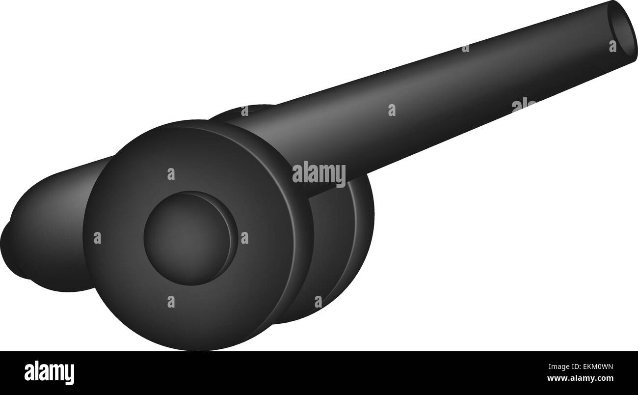 Wheeled cannon Stock Vector Images - Alamy