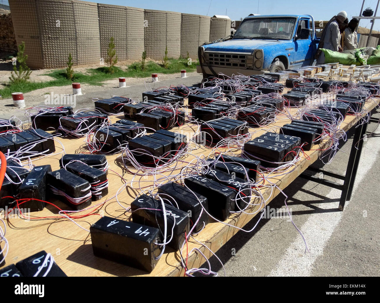 Helmand. 11th Apr, 2015. Photo taken on April 11, 2015 shows explosive ...