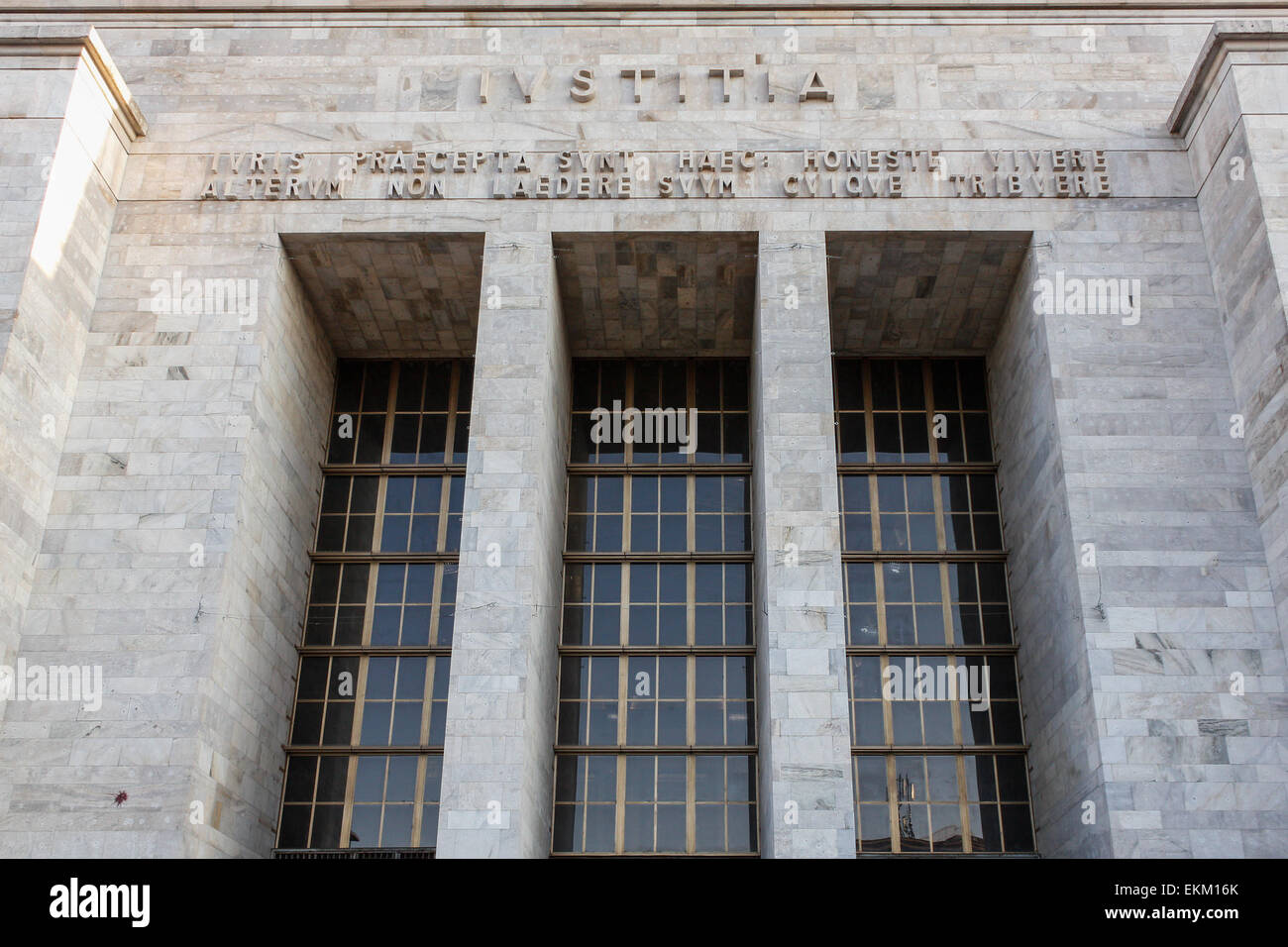 Turin, Italy. 11th Apr, 2015. In front of the Palace of Justice in ...