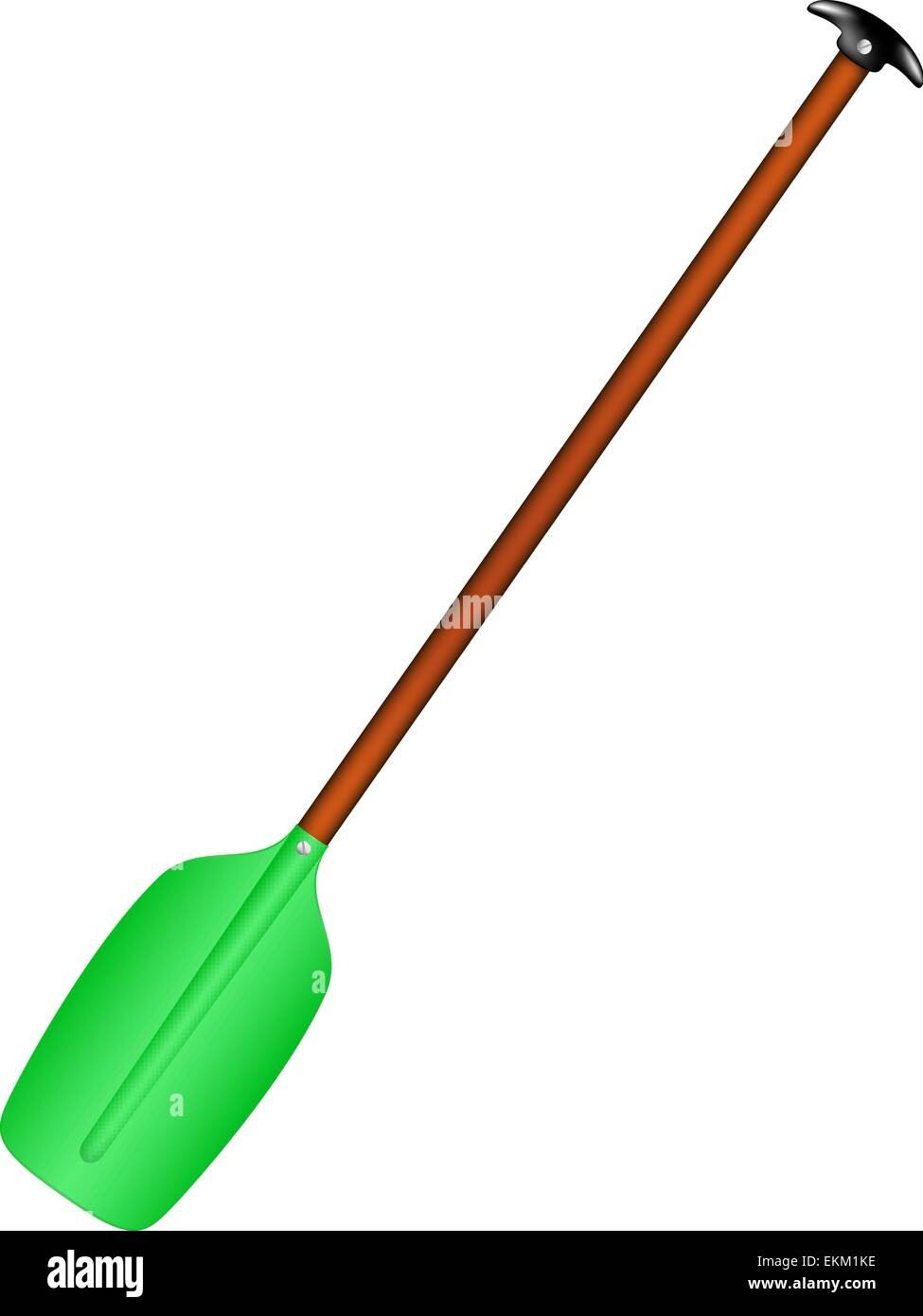 Sporting oar in green design with wooden handle Stock Vector Image ...
