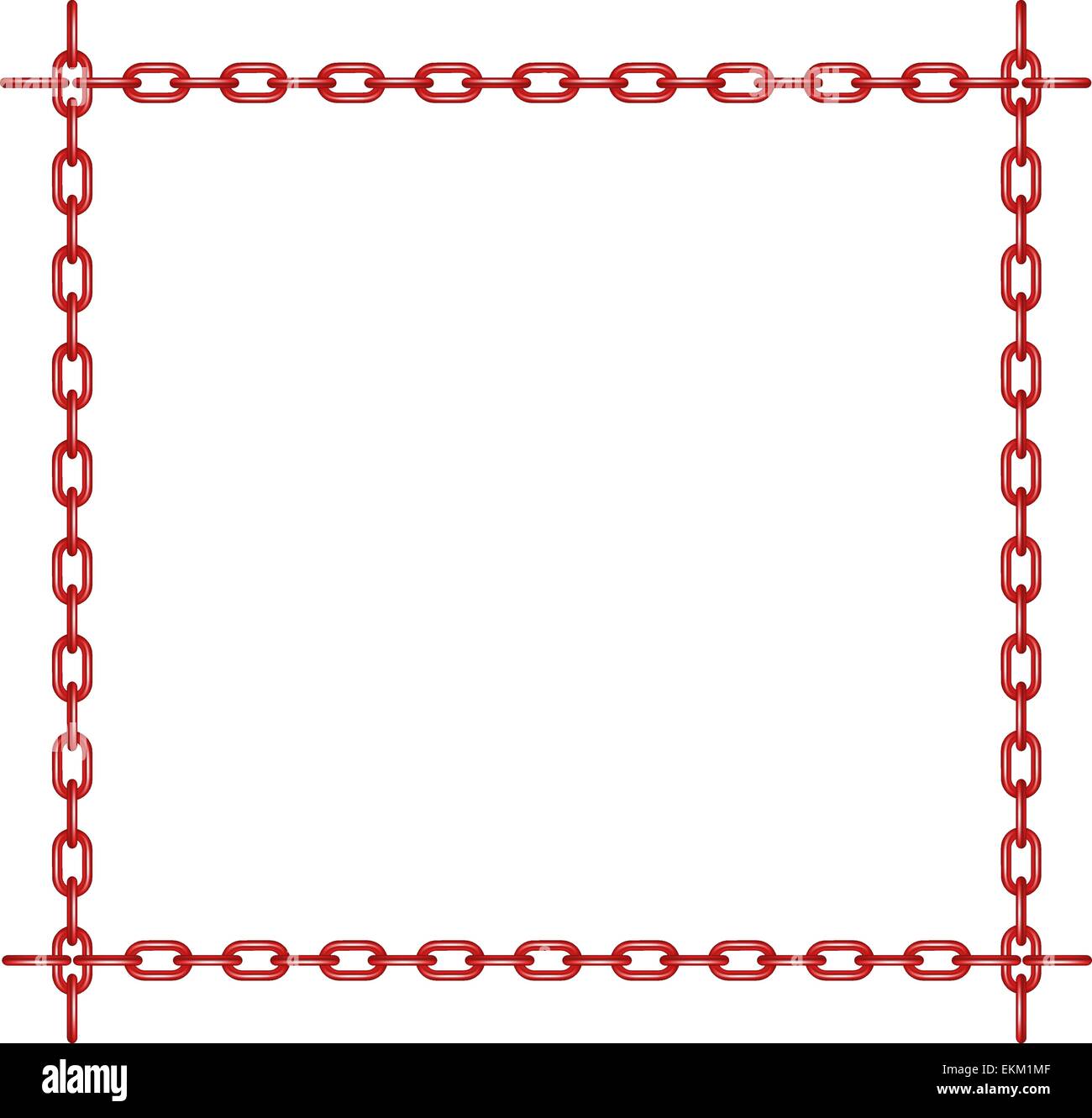 Red chain in shape of square Stock Vector Image & Art - Alamy