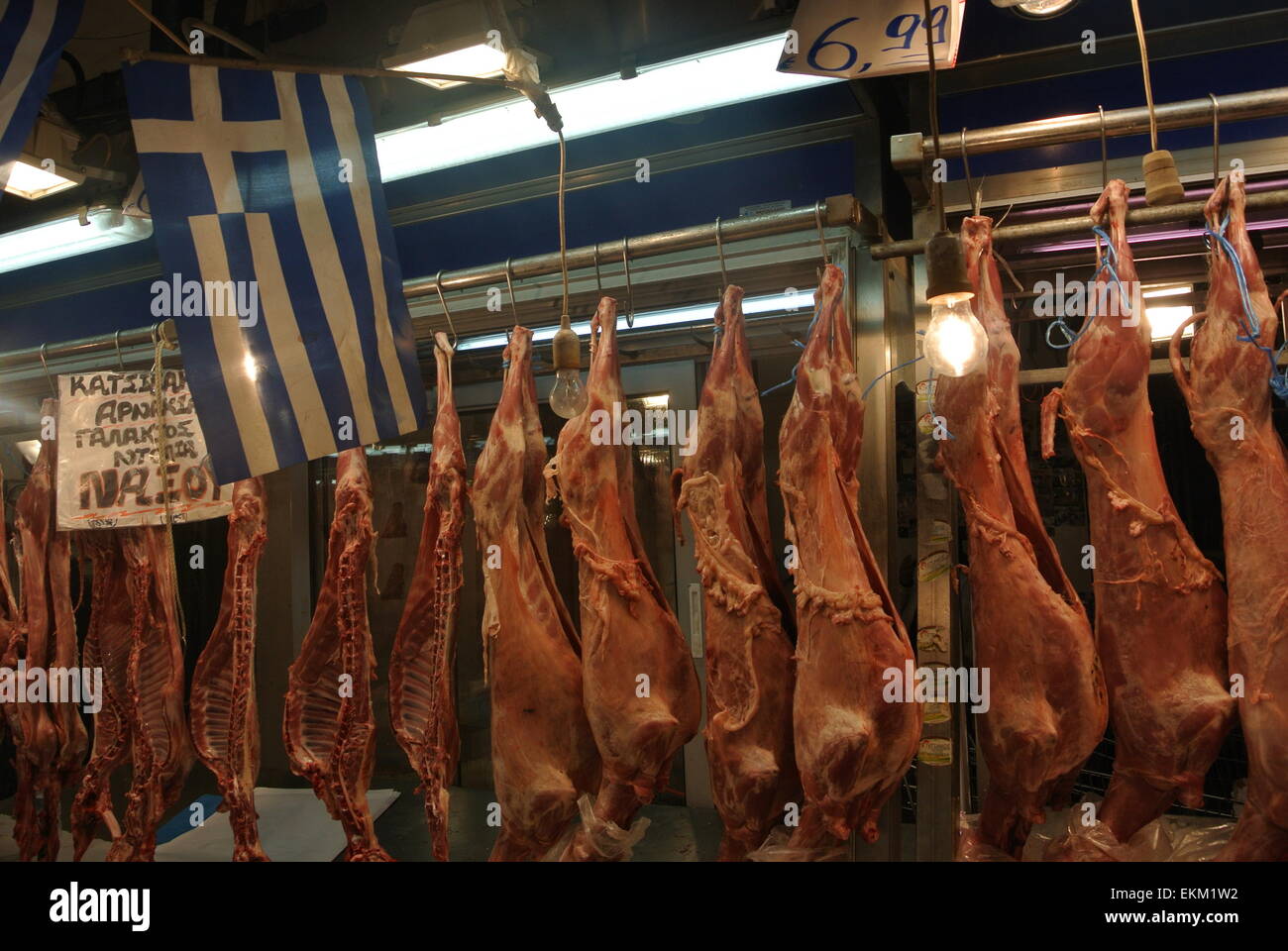 Athens, Greece. 11th Apr, 2015. Greek people visit the Varvakios ...