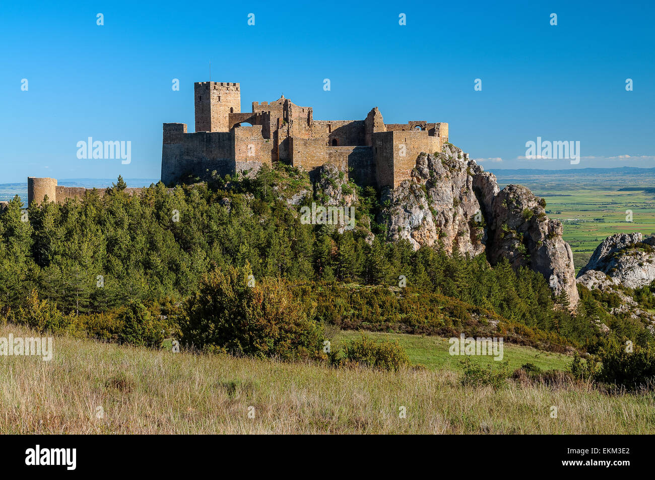Spain Catalan Pyrenees Castle Loarre Stock Photo - Alamy
