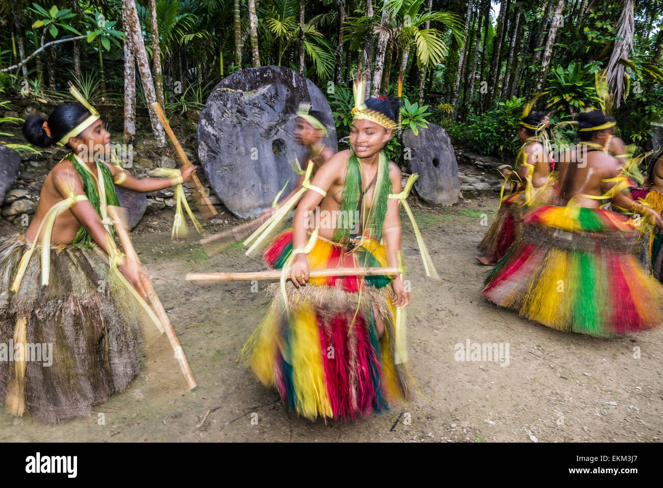 Yap dance at village tour Stock Photo - Alamy