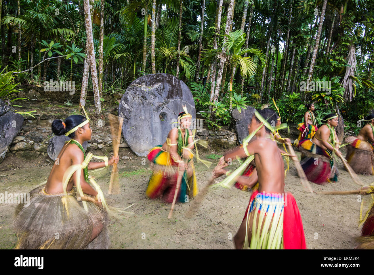 Yap dance at village tour Stock Photo - Alamy