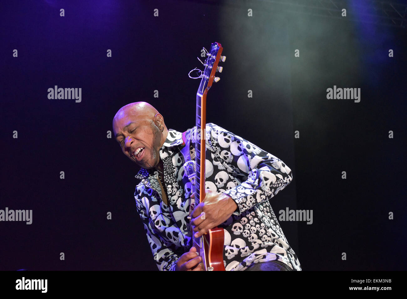 Las Vegas, Nevada, USA. 12th Apr, 2015. Guitarist Vic Johnson from the ...
