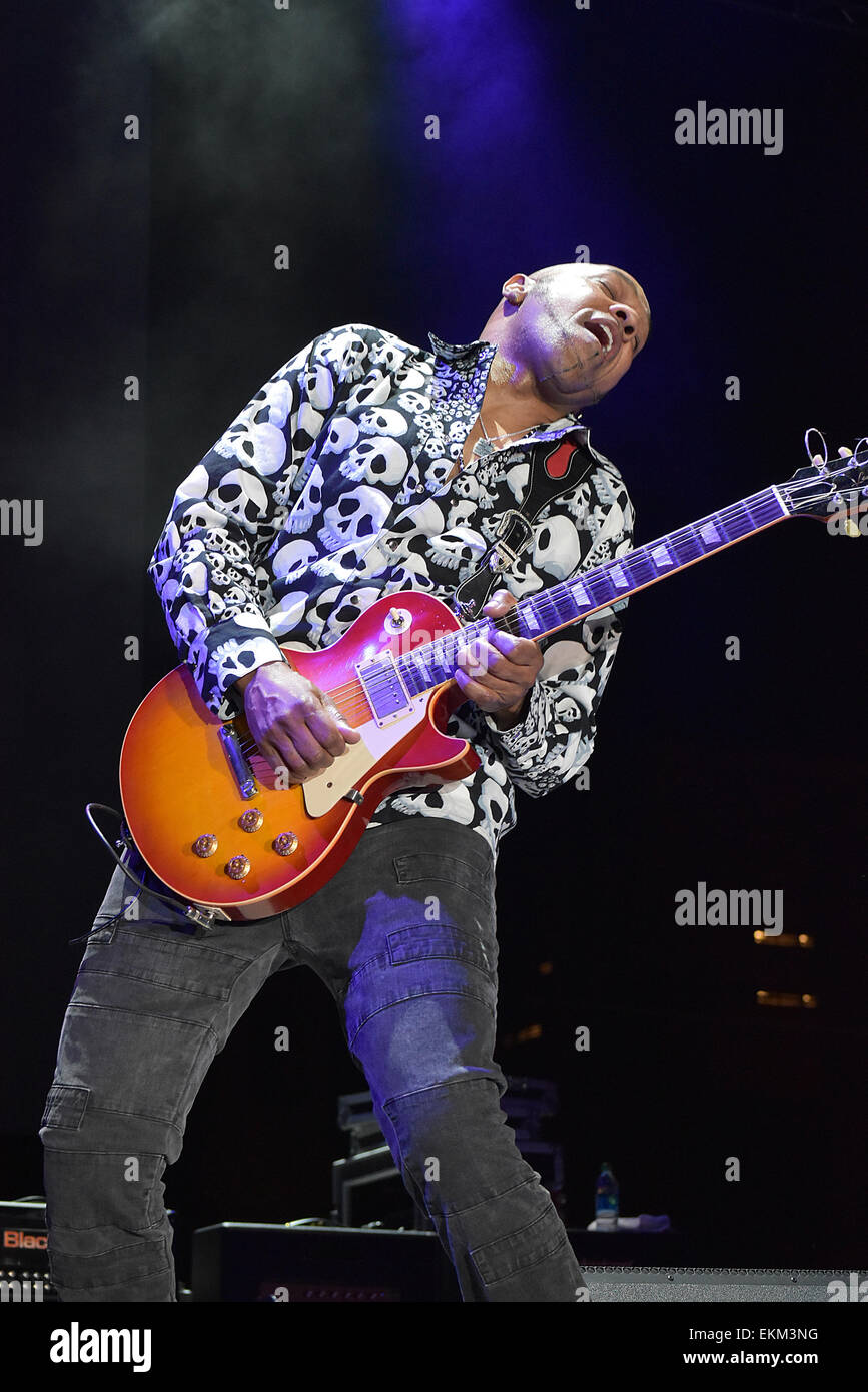 Las Vegas, Nevada, USA. 12th Apr, 2015. Guitarist Vic Johnson from the ...