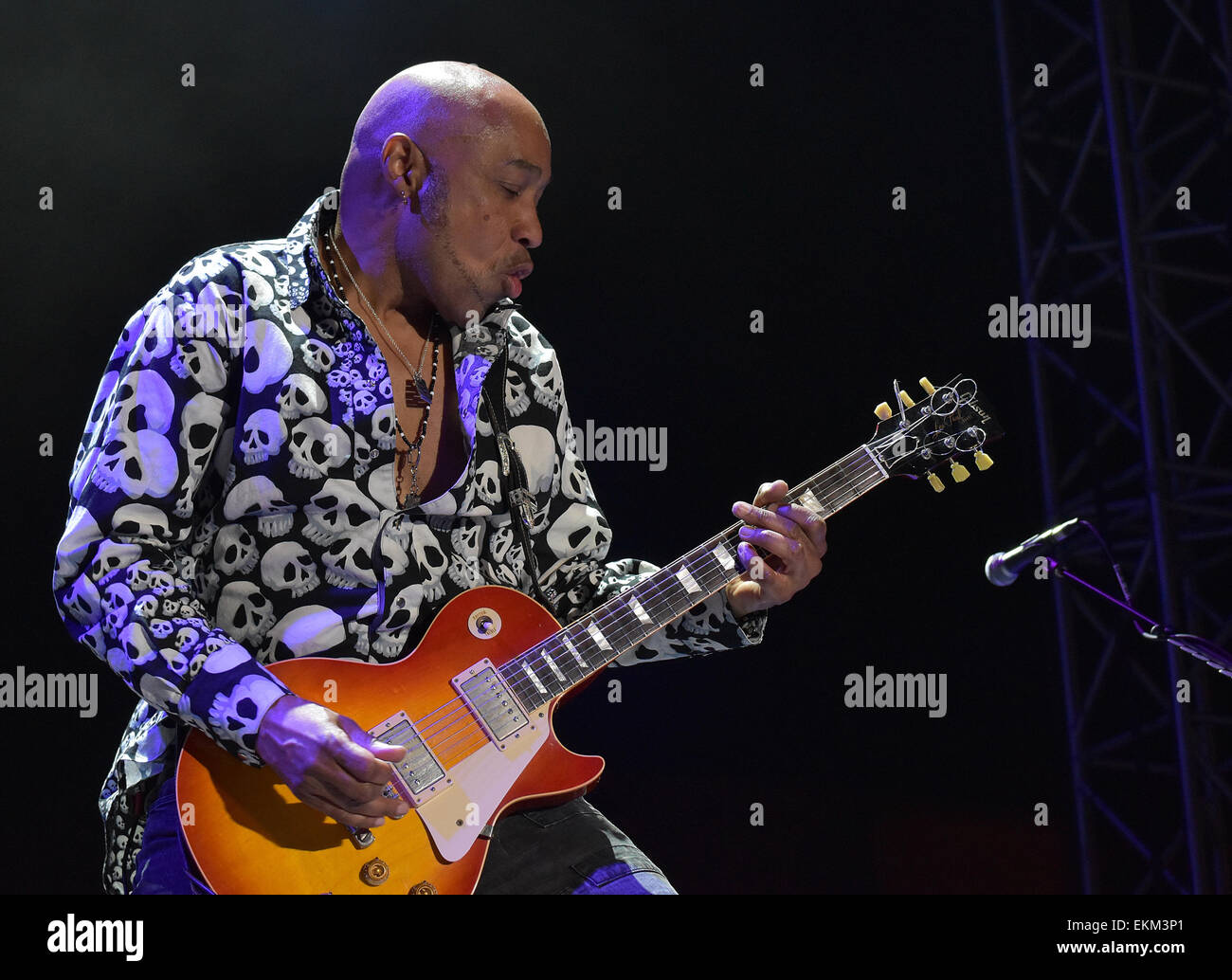 Las Vegas, Nevada, USA. 12th Apr, 2015. Guitarist Vic Johnson from the ...