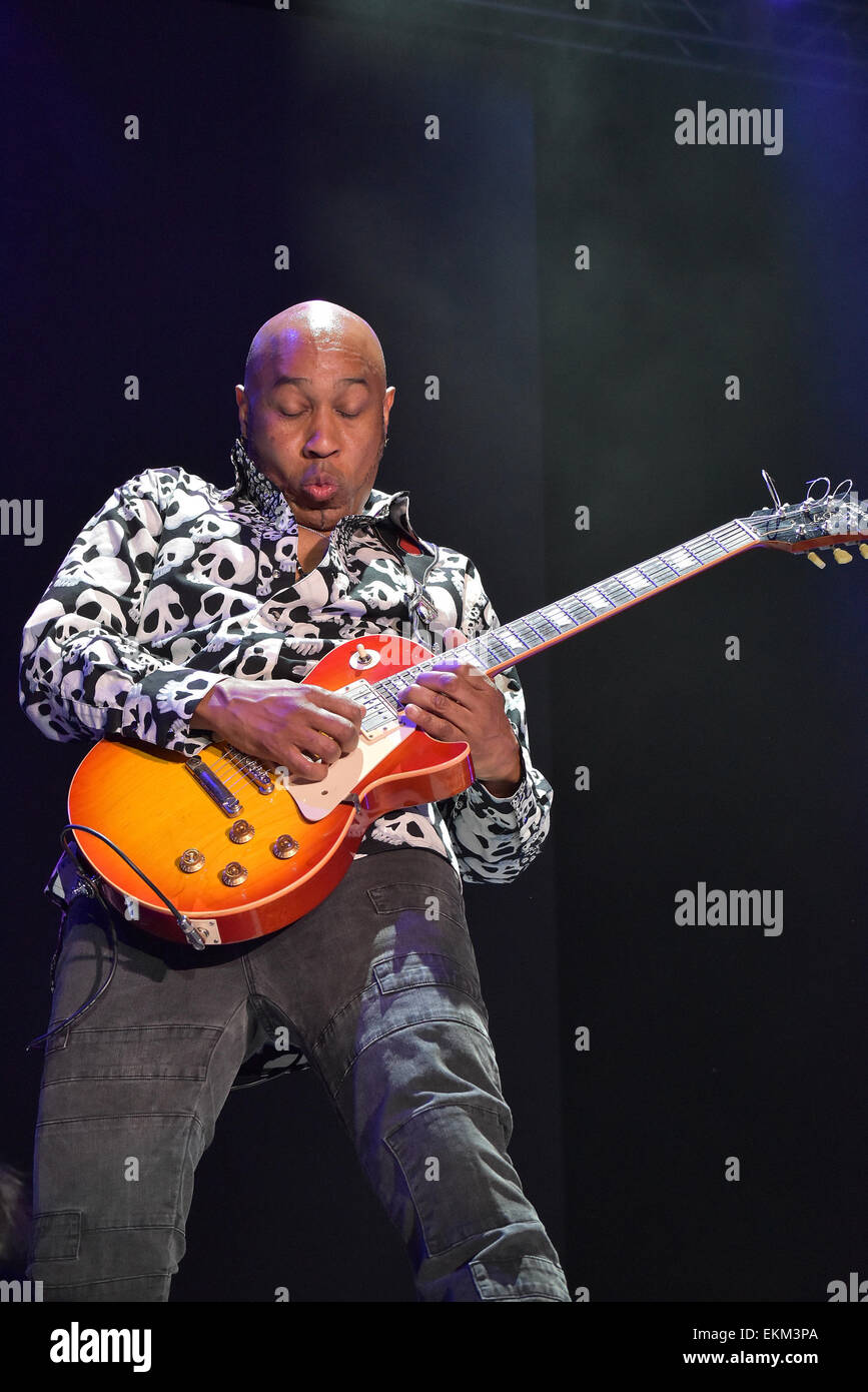 Las Vegas, Nevada, USA. 12th Apr, 2015. Guitarist Vic Johnson from the ...