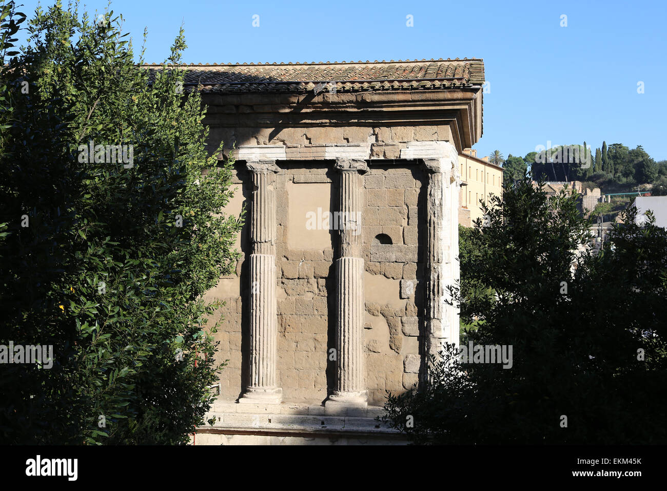Italy. Rome. Temple of Portunus. Dedicated to the god Portunus. Ionic ...