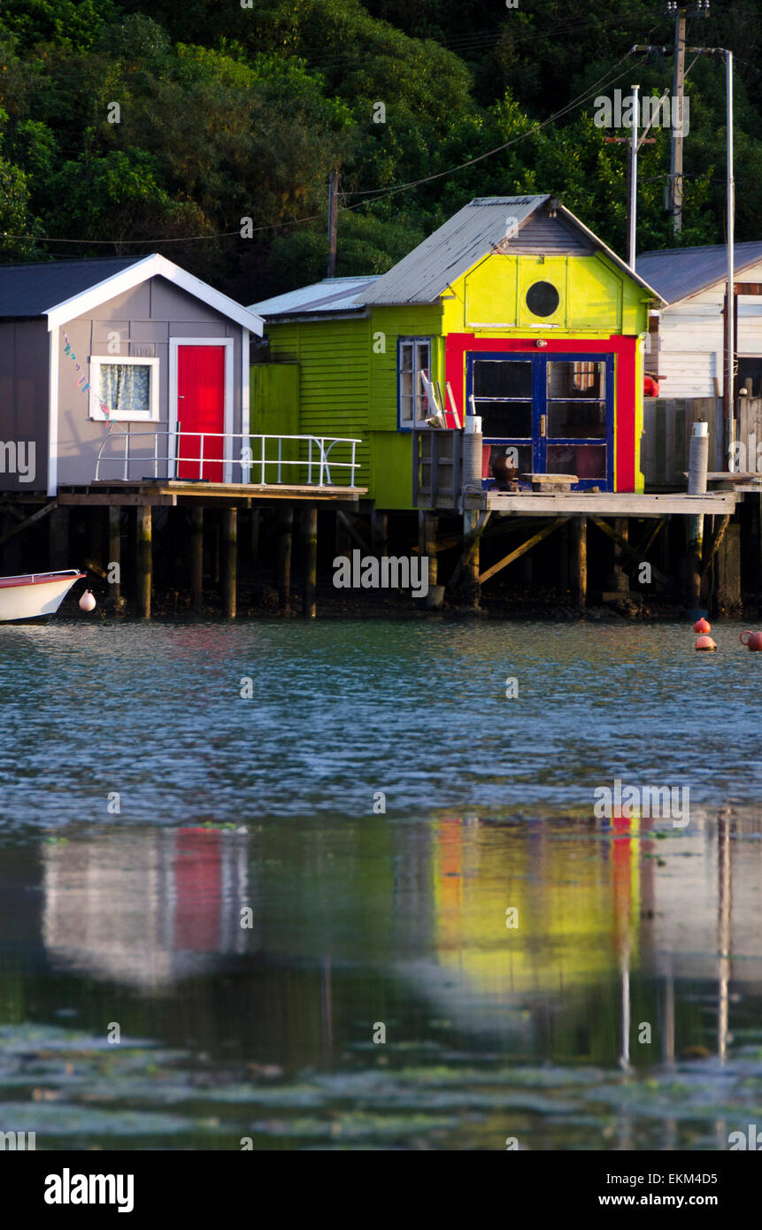 Boat sheds, Camborne, Pauatahanui Inlet, Porirua, Wellington, North ...