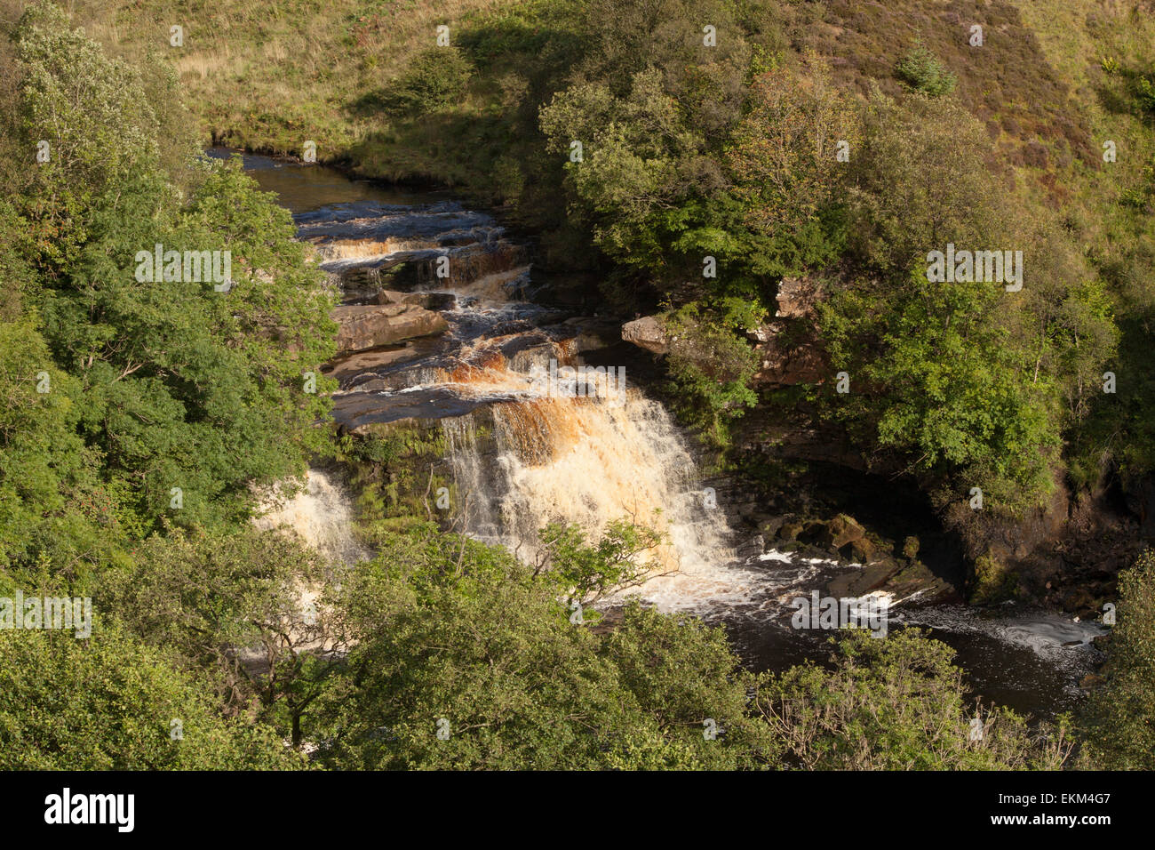 Crammel Linn waterfall on the River Irthing near Gilsland and on the ...