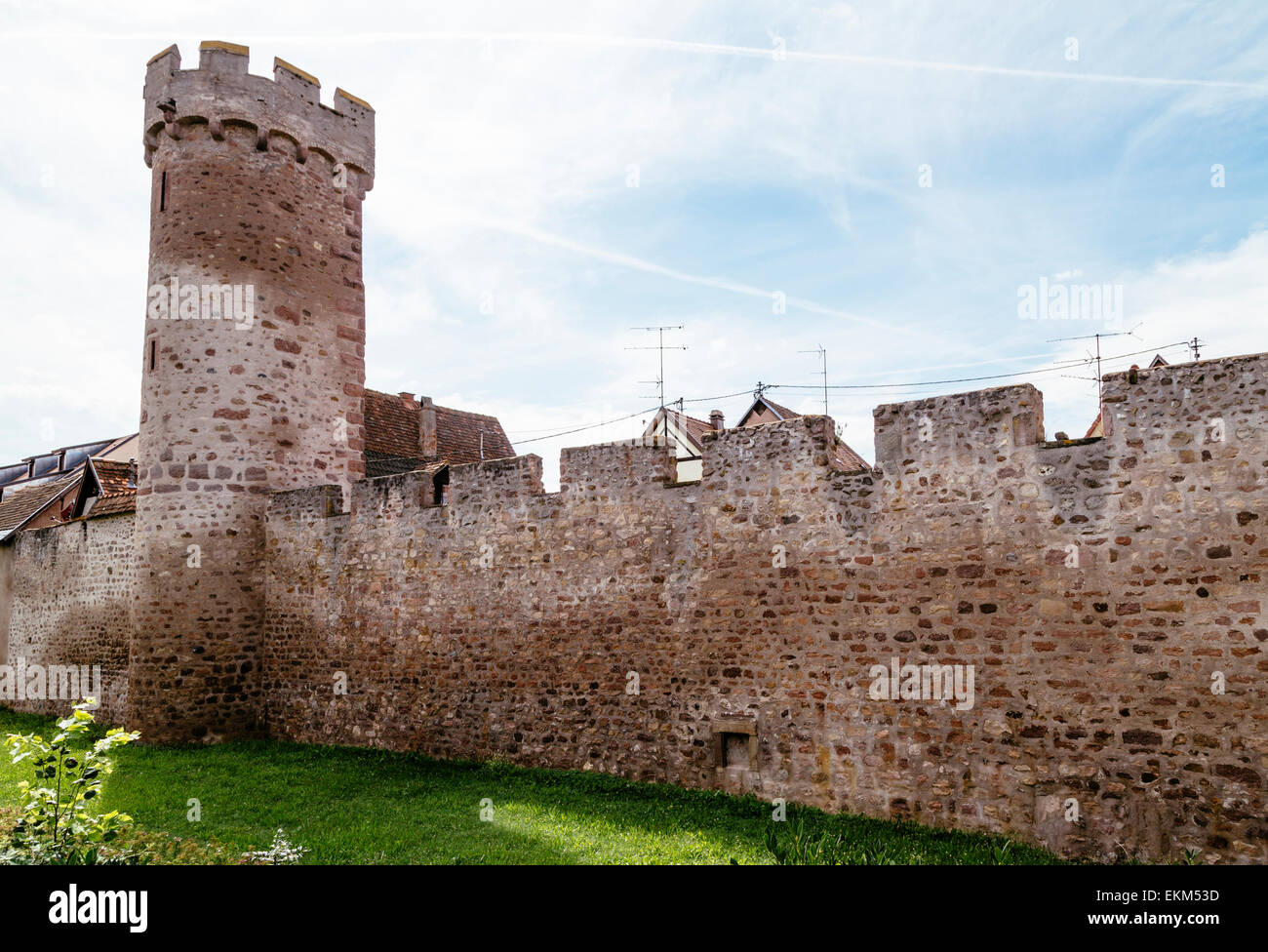 City walls, Obernai, Alsace, France Stock Photo - Alamy