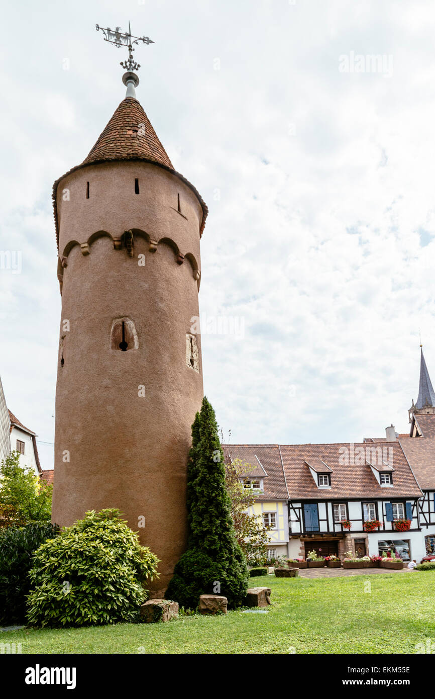 City walls, Obernai, Alsace, France Stock Photo - Alamy