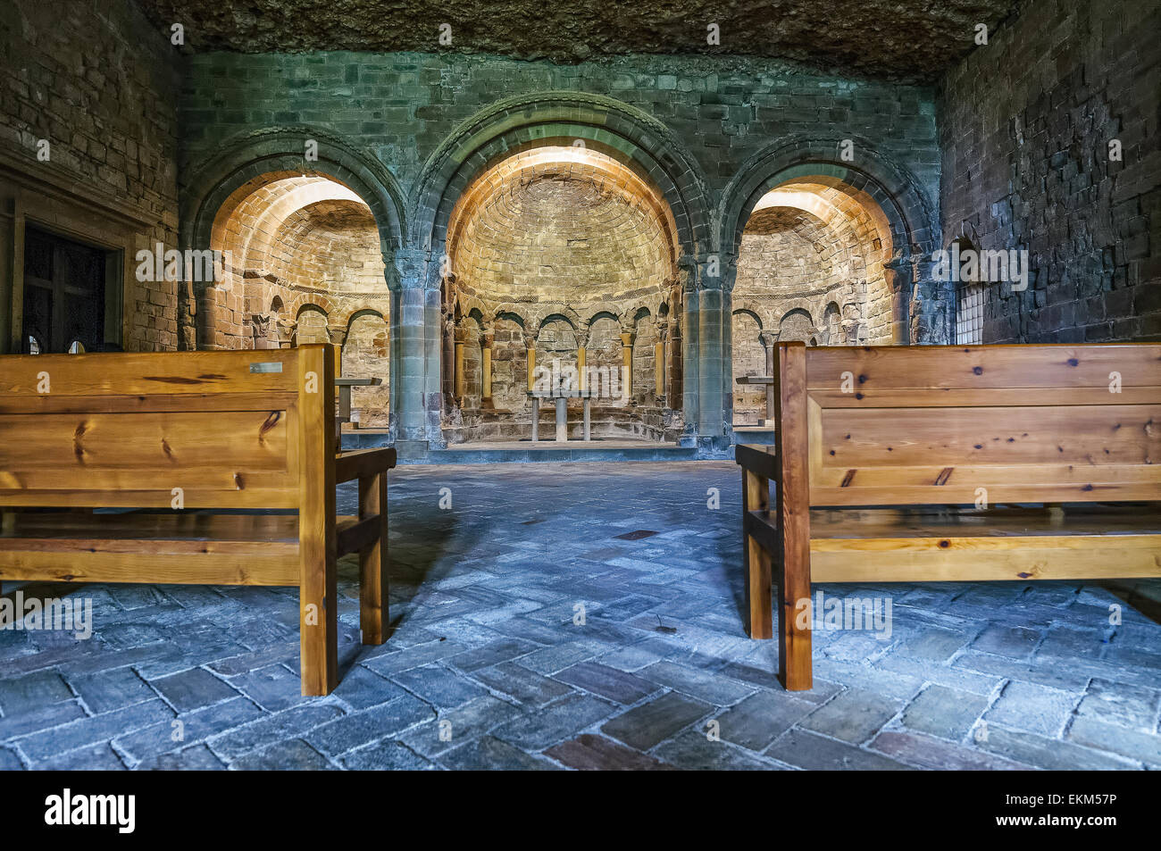 Spain Catalan Pyrenees monastery of San Juan de la Peña Stock Photo - Alamy