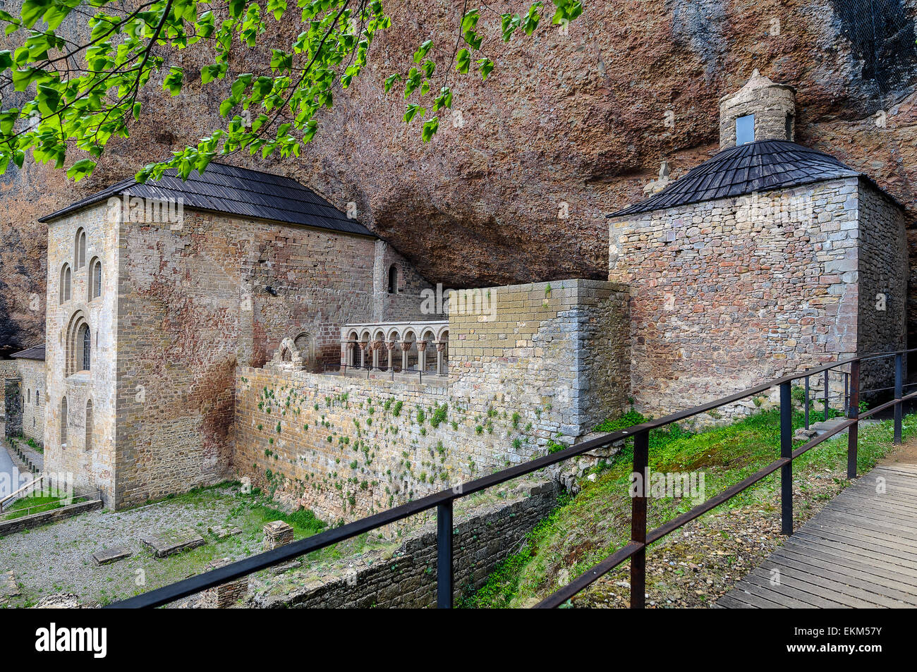 Spain Catalan Pyrenees monastery of San Juan de la Peña Stock Photo - Alamy
