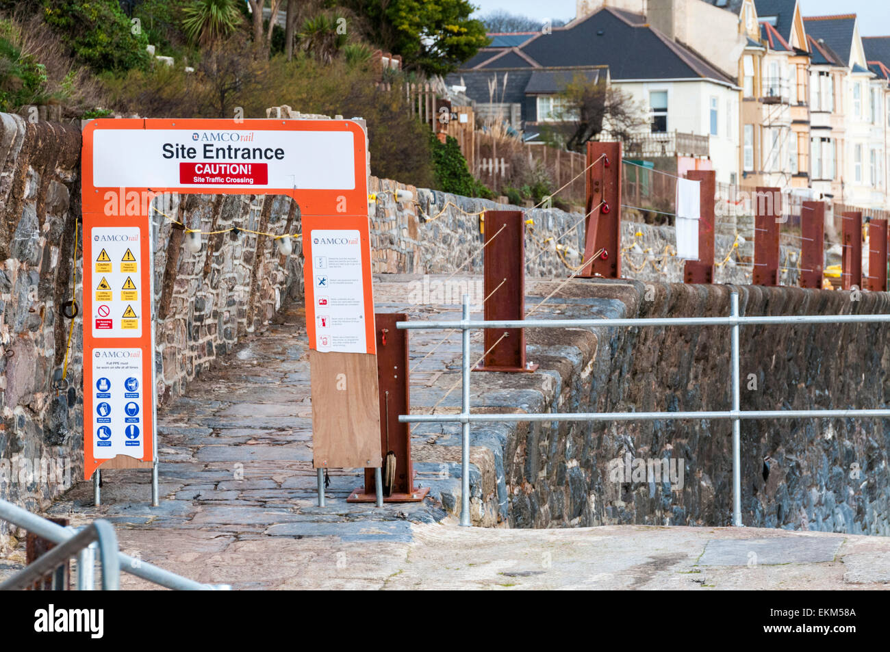 Site signs entrance construction site hi-res stock photography and ...