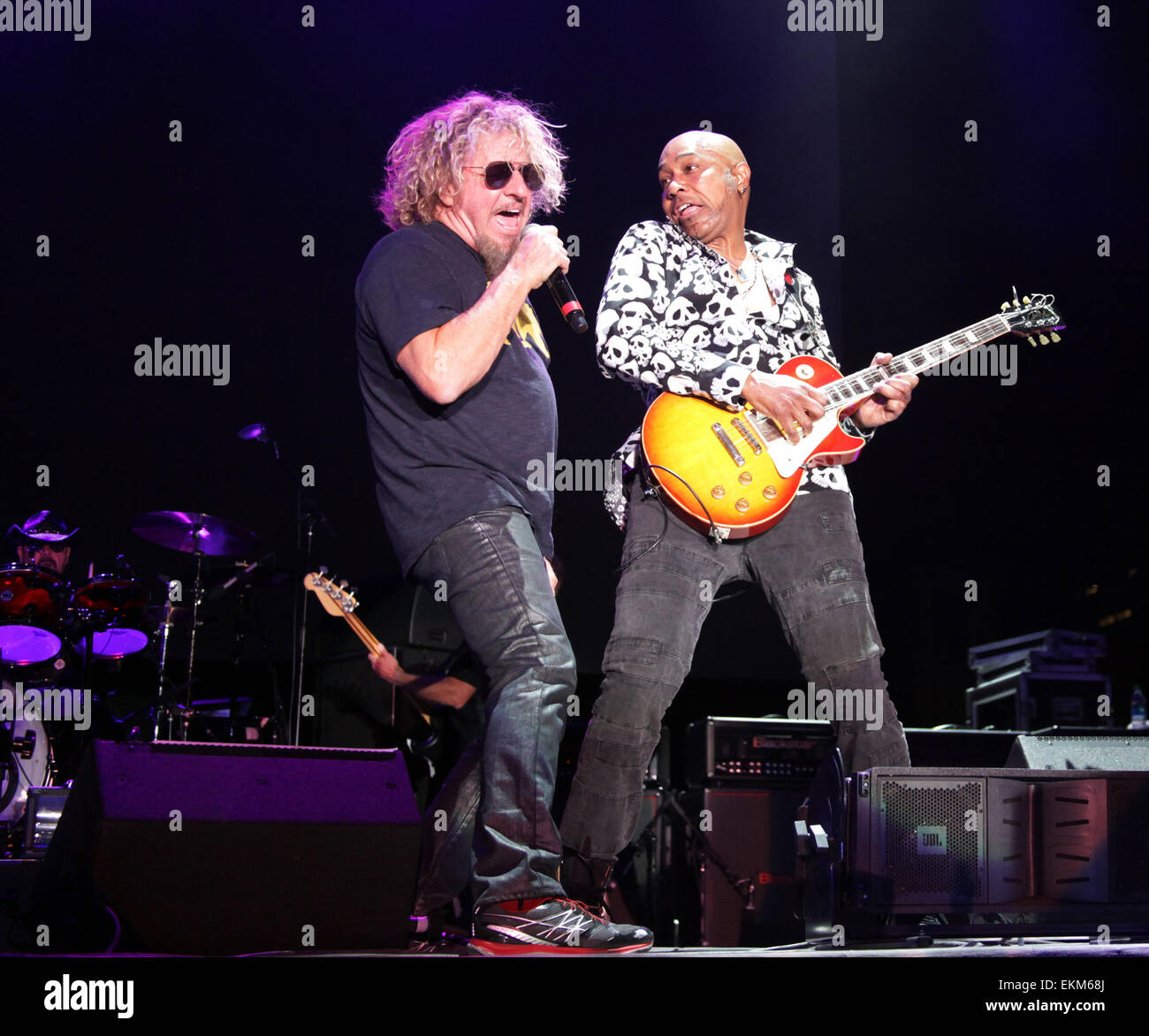 Las Vegas, Nevada, USA. 12th Apr, 2015. Sammy Hagar and Vic Johnson ...