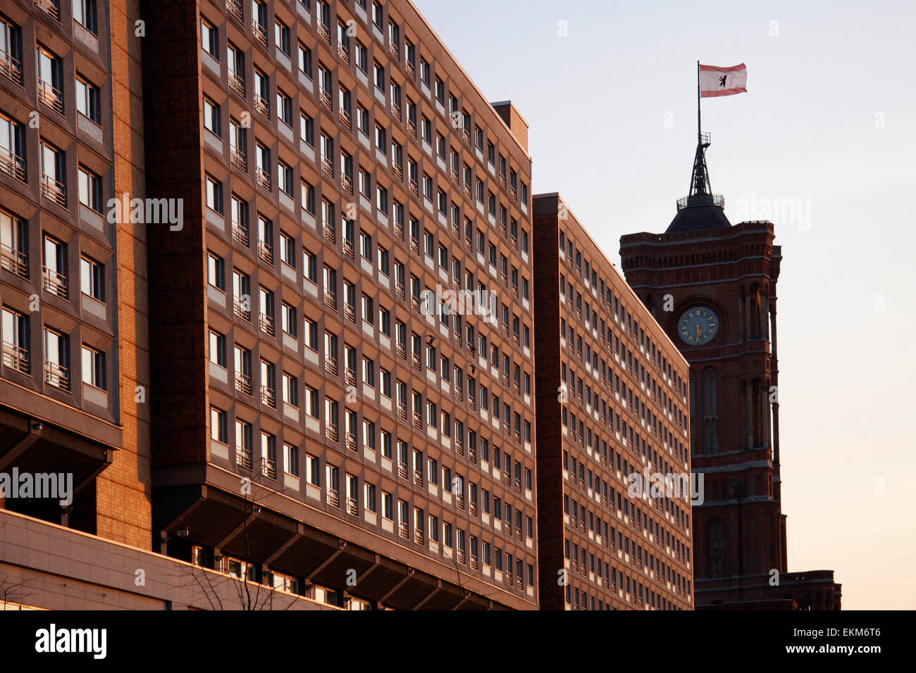 MARCH 2008 - BERLIN: typical East German "Plattenbau" (pre fabricated ...