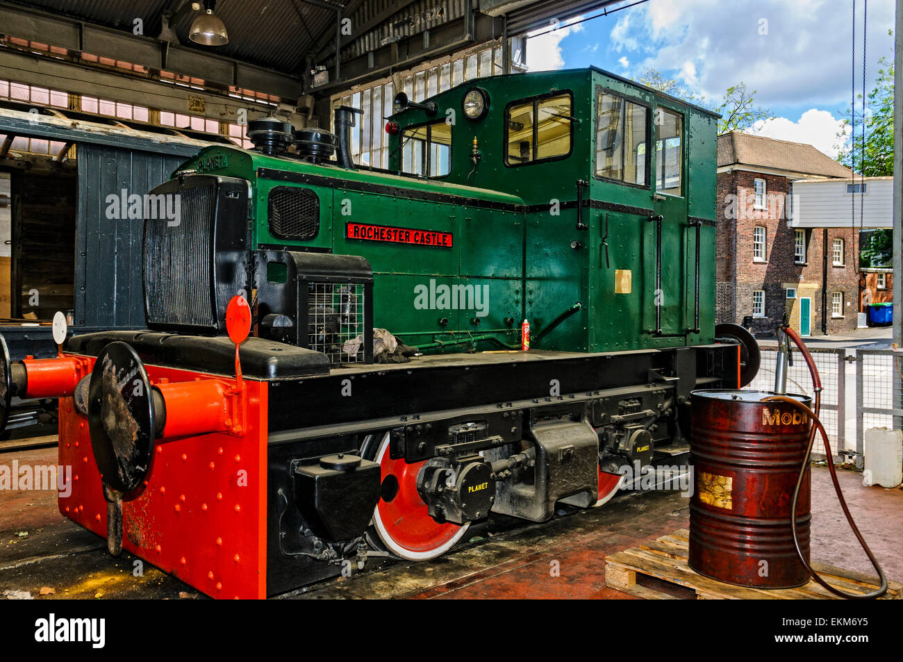 The gleaming Diesel locomotive built by F.C.Hibberd & Co.Ltd. in 1955 ...