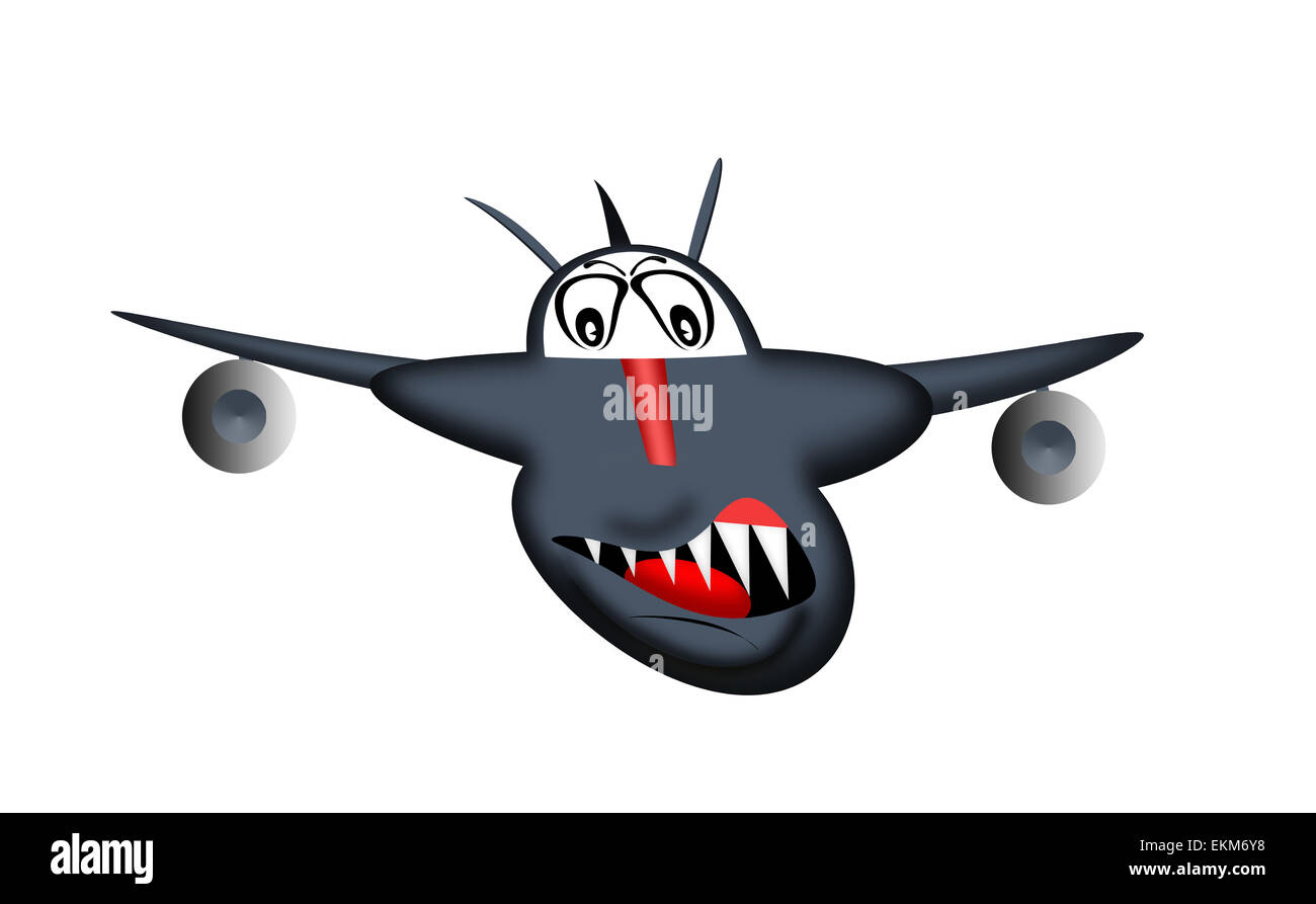 Cartoon illustration funny jet fighter hi-res stock photography and ...