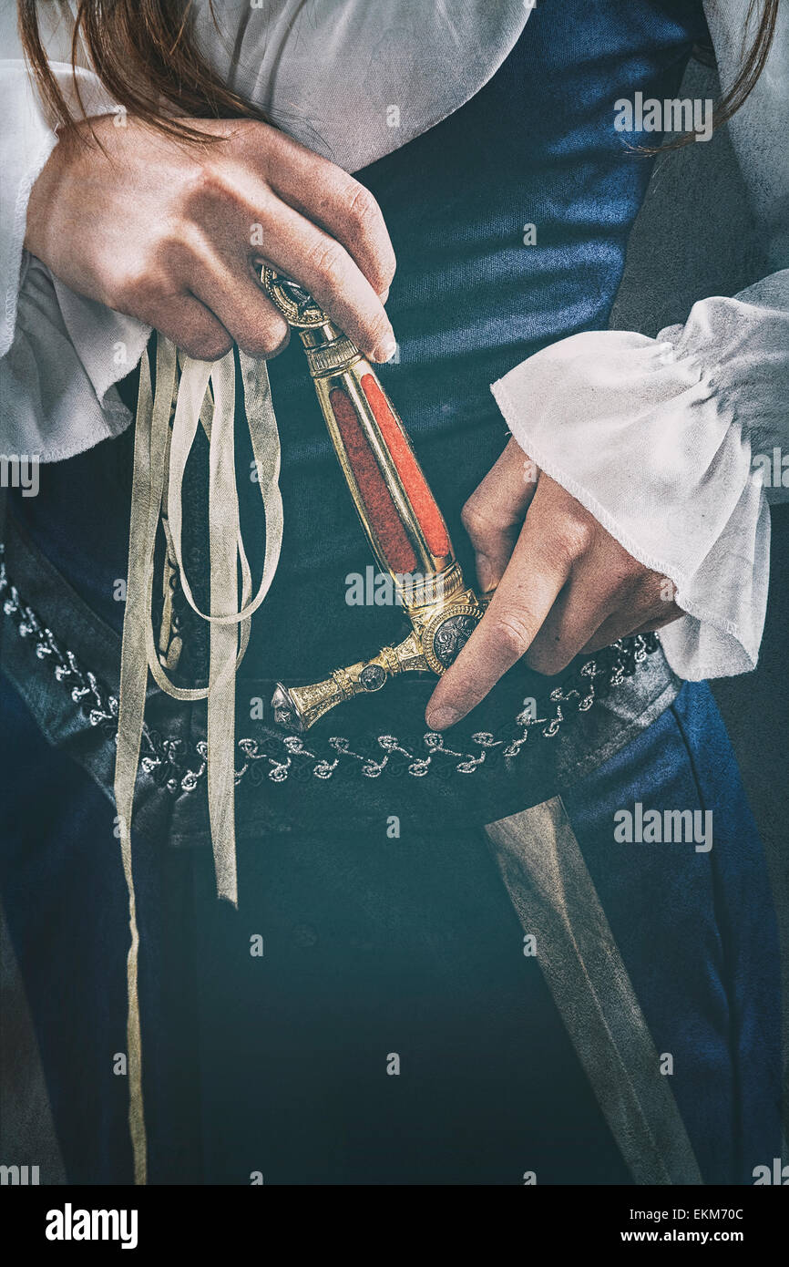 Woman Holding Dagger High Resolution Stock Photography and Images - Alamy