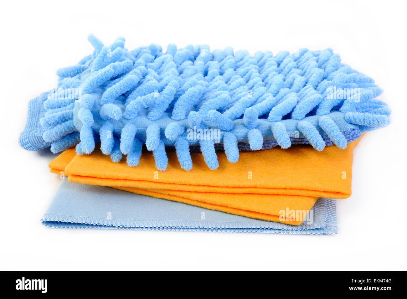 microfiber cloth on white background Stock Photo - Alamy