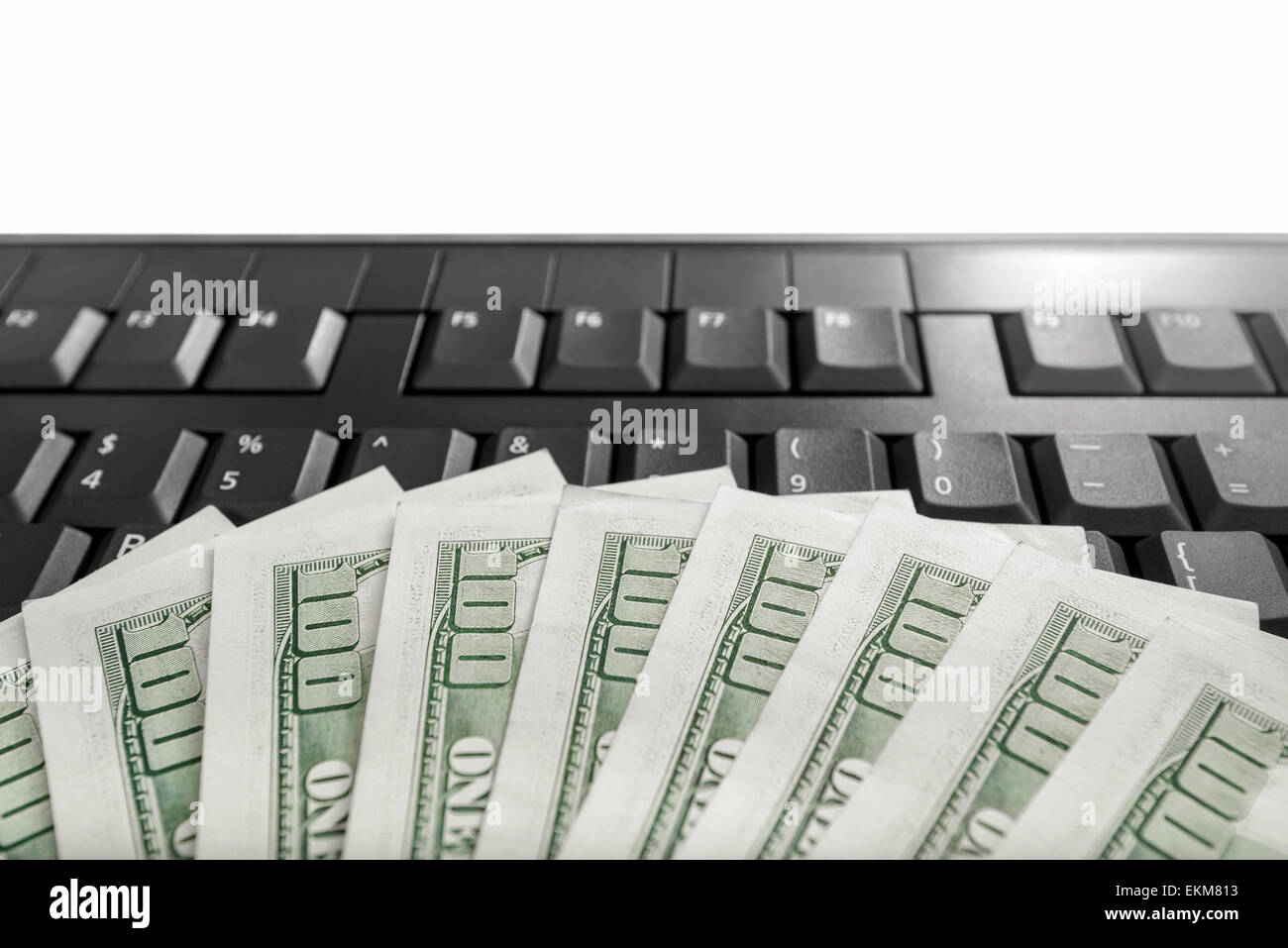 Dollar bill on keyboard hi-res stock photography and images - Alamy