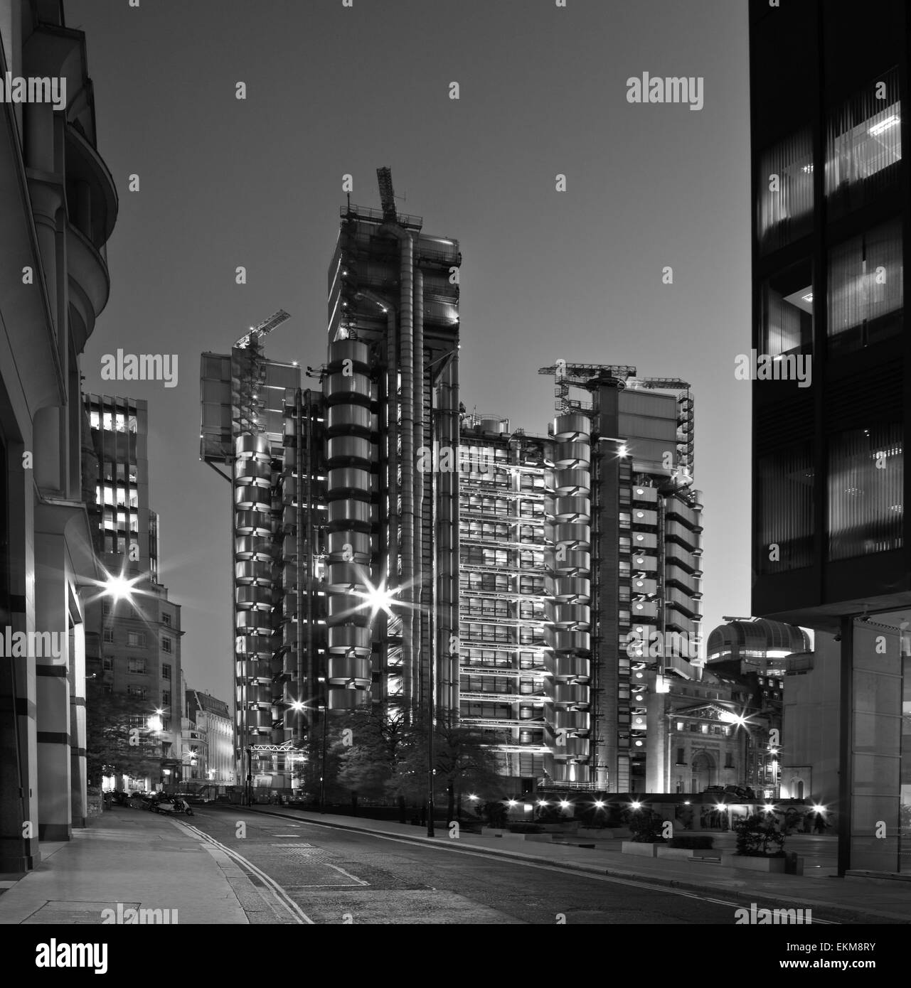 Picture city night Black and White Stock Photos & Images - Alamy