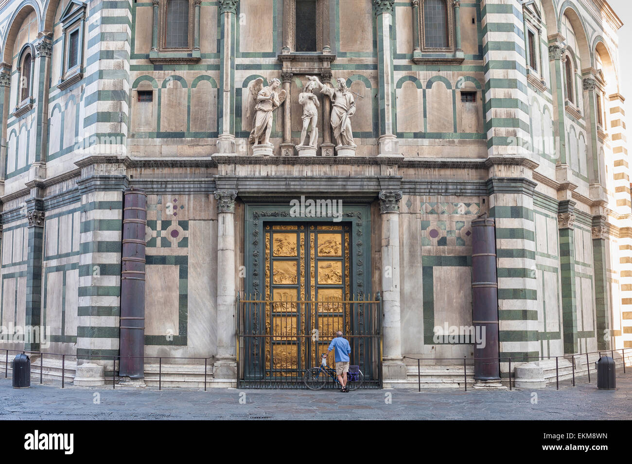 Florence Baptistry, view of the east doors of the Baptistery in ...