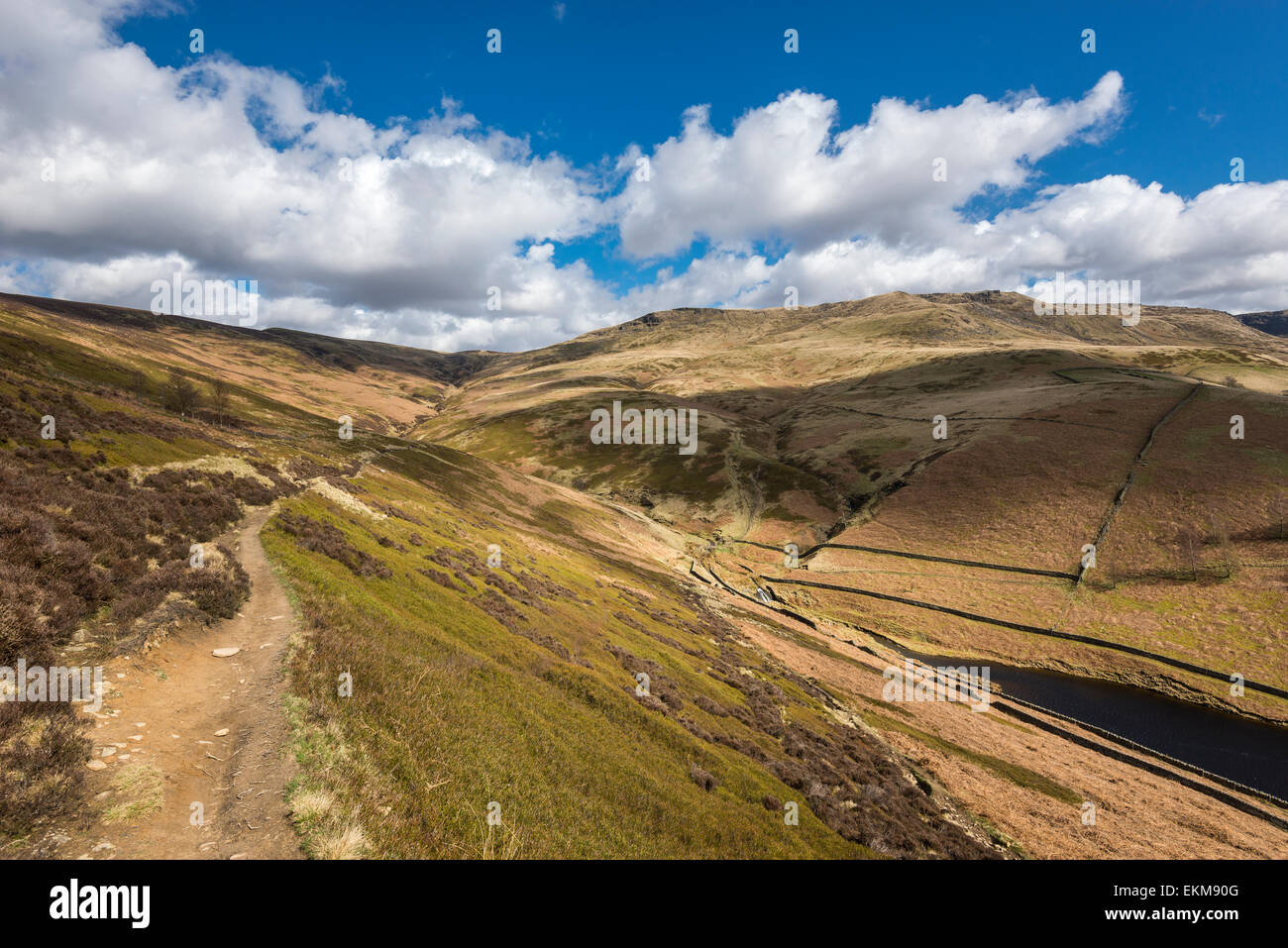 View to William Clough, one of the routes up to Kinder Scout in the ...