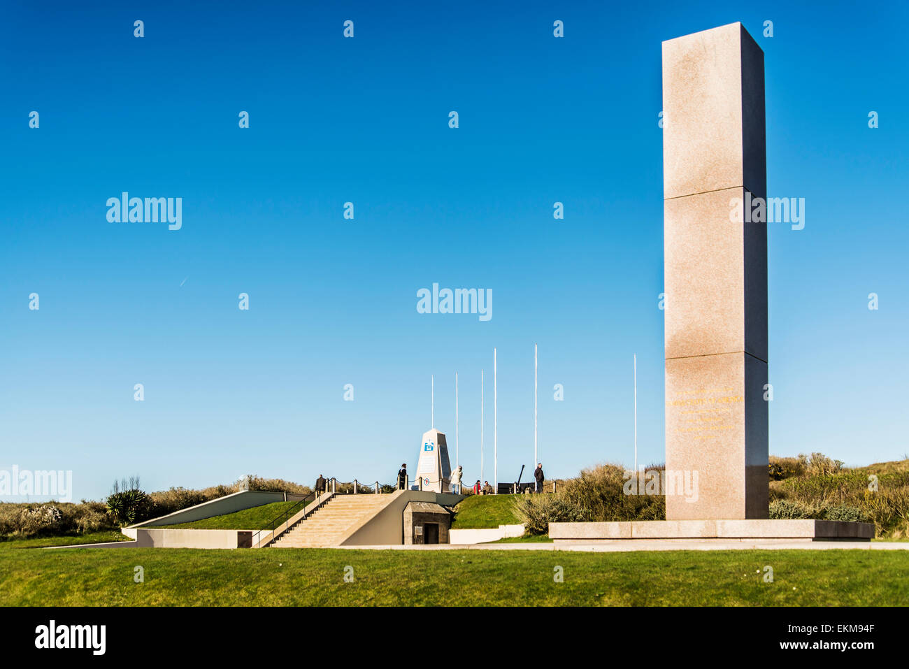 the american memorial at Utah Beach in Normandy in Sainte Marie du Mont ...
