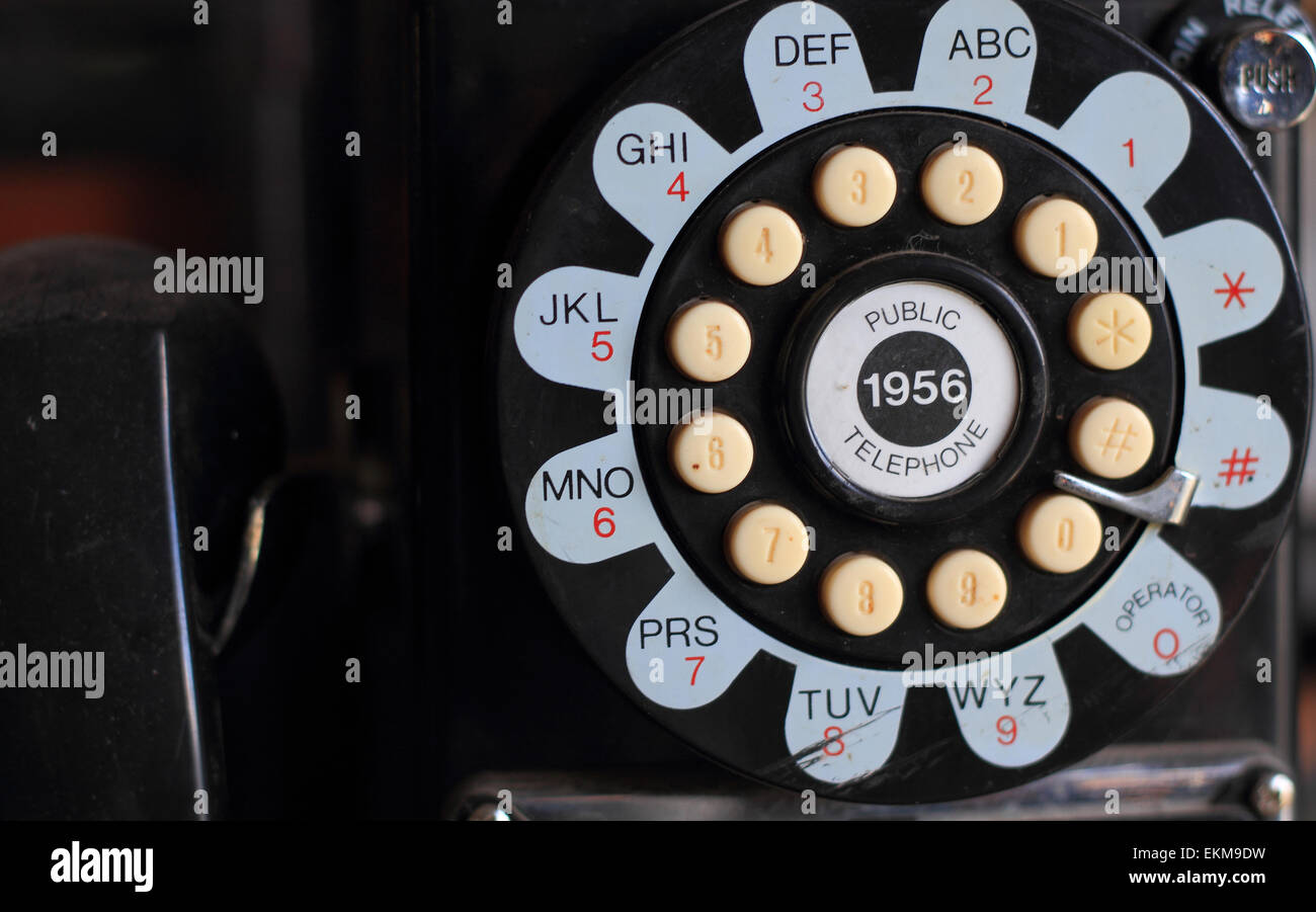Vintage Dial Phone Stock Photo - Alamy