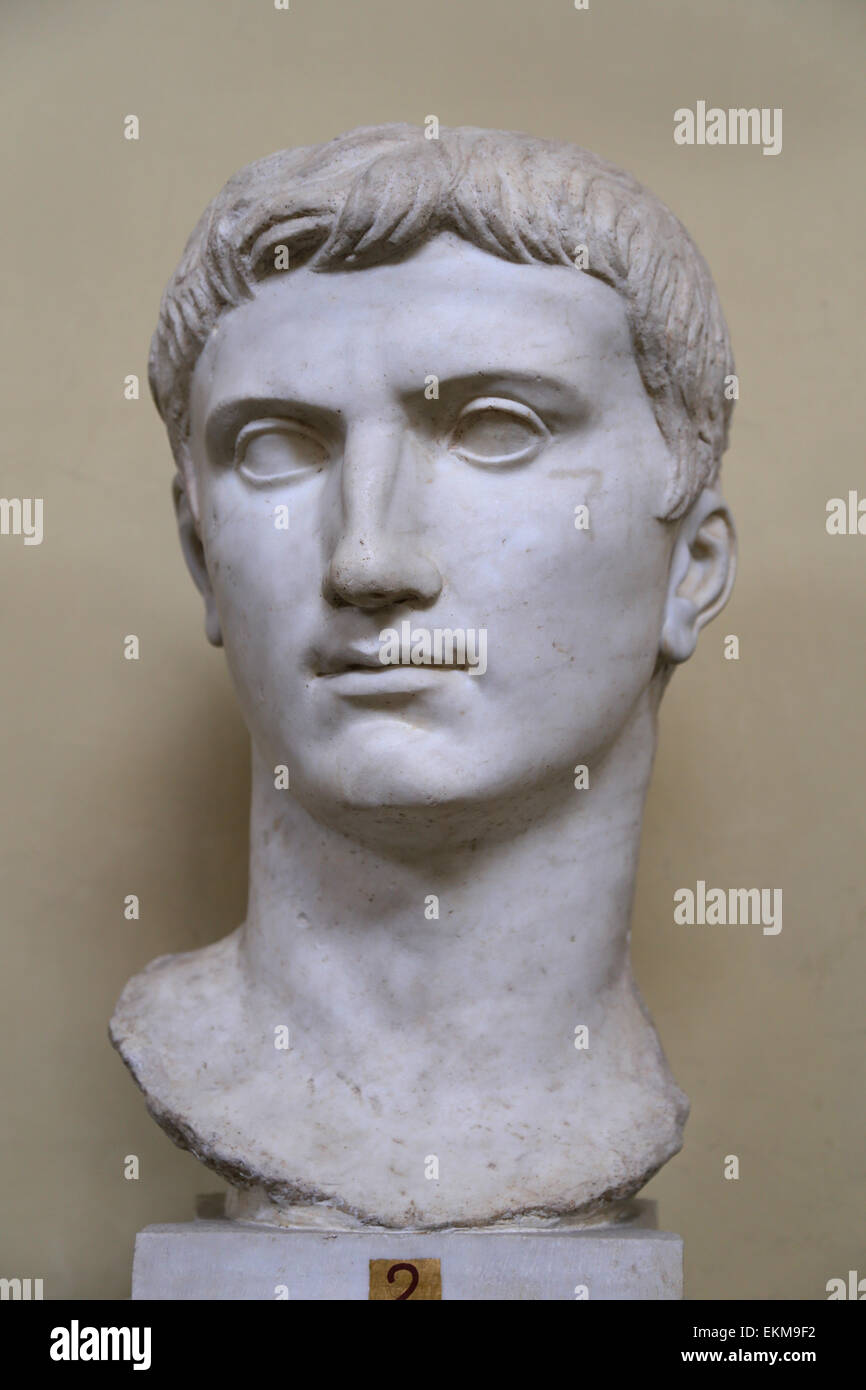 Bust of emperor Augustus. Colossal head. Veio Dynastic cycle. Vatican ...