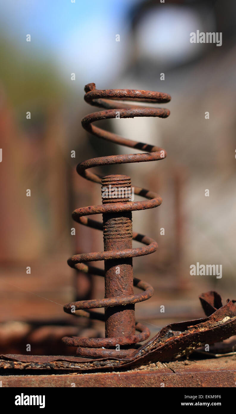 Rusty Bolt and Spring Stock Photo - Alamy
