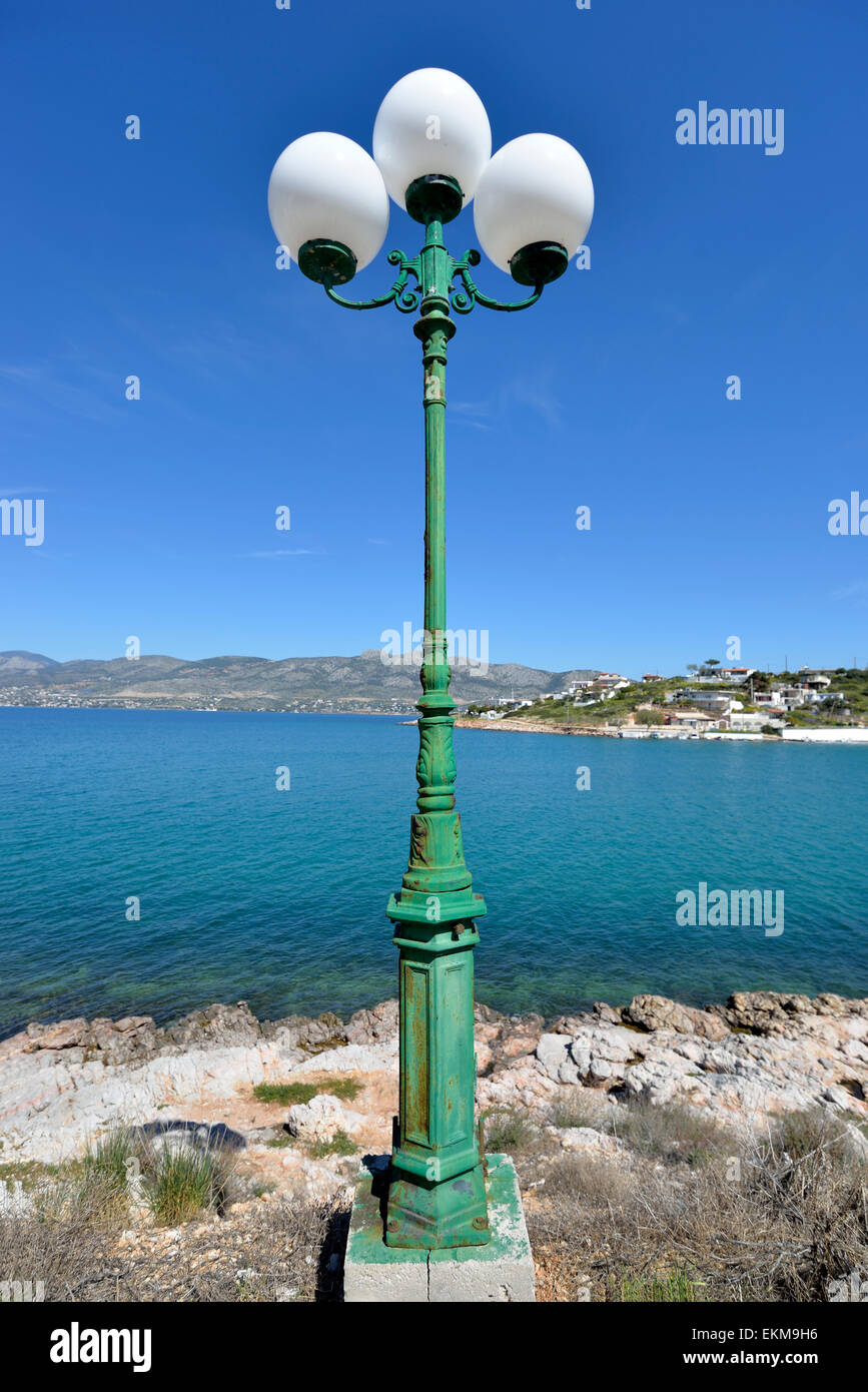 Lamp post by the seaside Stock Photo - Alamy
