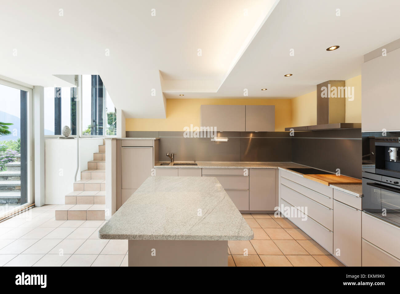 interior house, modern kitchen view Stock Photo - Alamy
