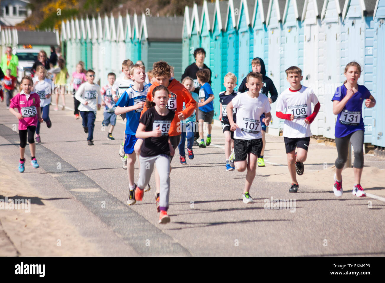 Bournemouth, Dorset, UK. 12th April, 2015. Children taking part in the ...