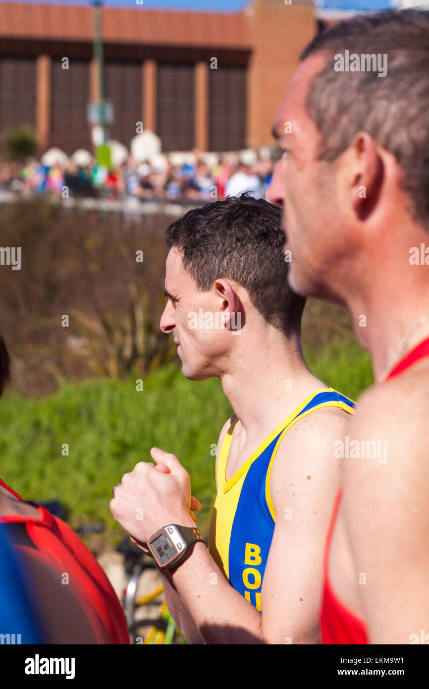 Bournemouth, Dorset, UK. 12th April, 2015. Runners taking part in the ...