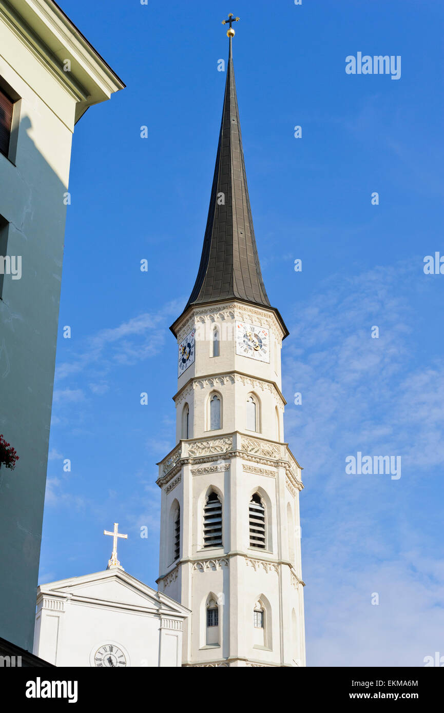 The Clock tower of St Michael church, Vienna, Austria Stock Photo - Alamy