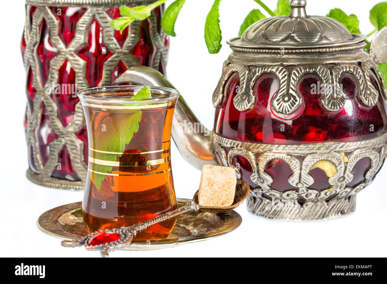 Mint tea - traditional Arabian refreshing drink Stock Photo - Alamy