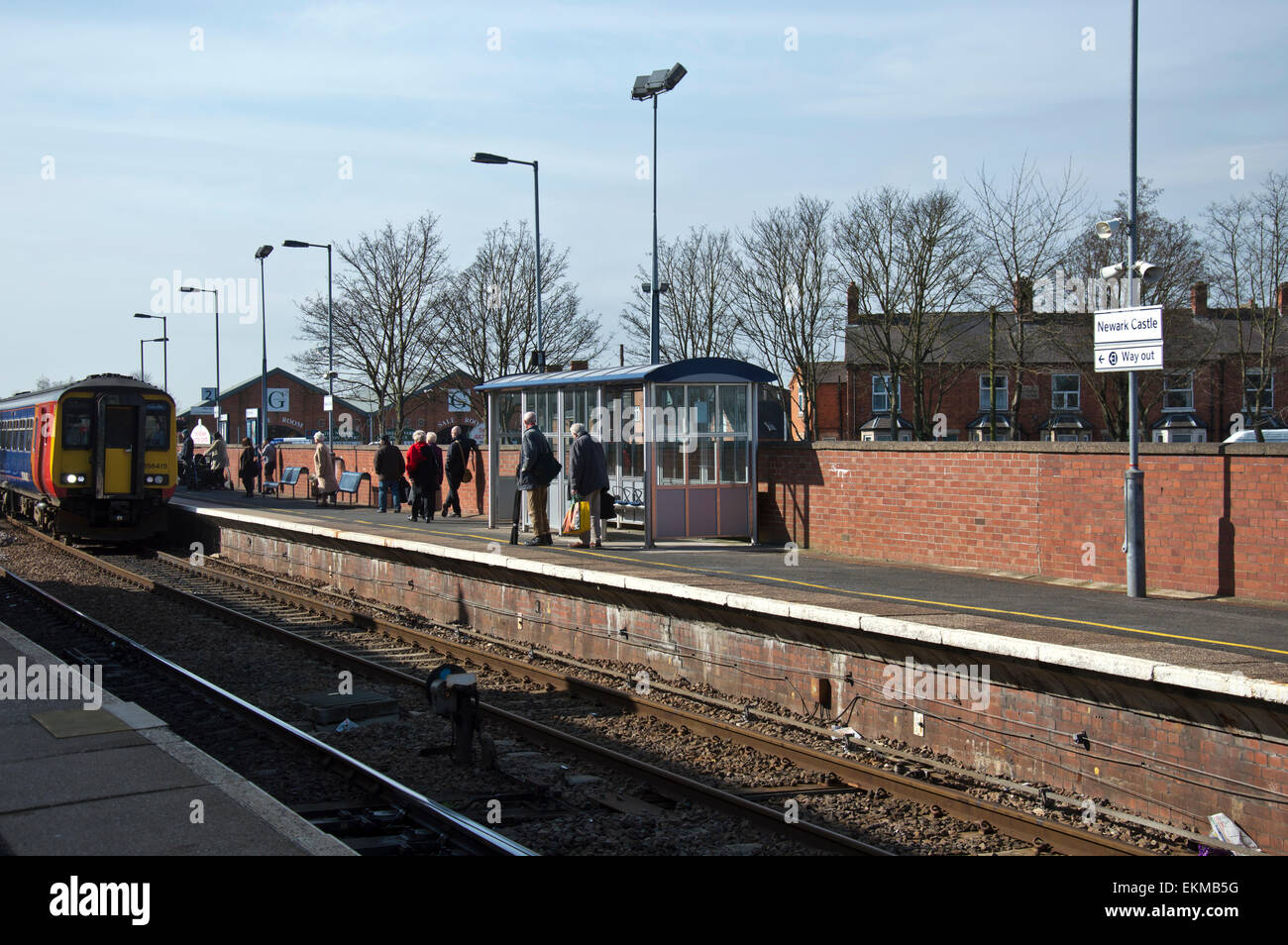 Train entering Newark Castle Railway Station, Newark, Nottinghamshire ...