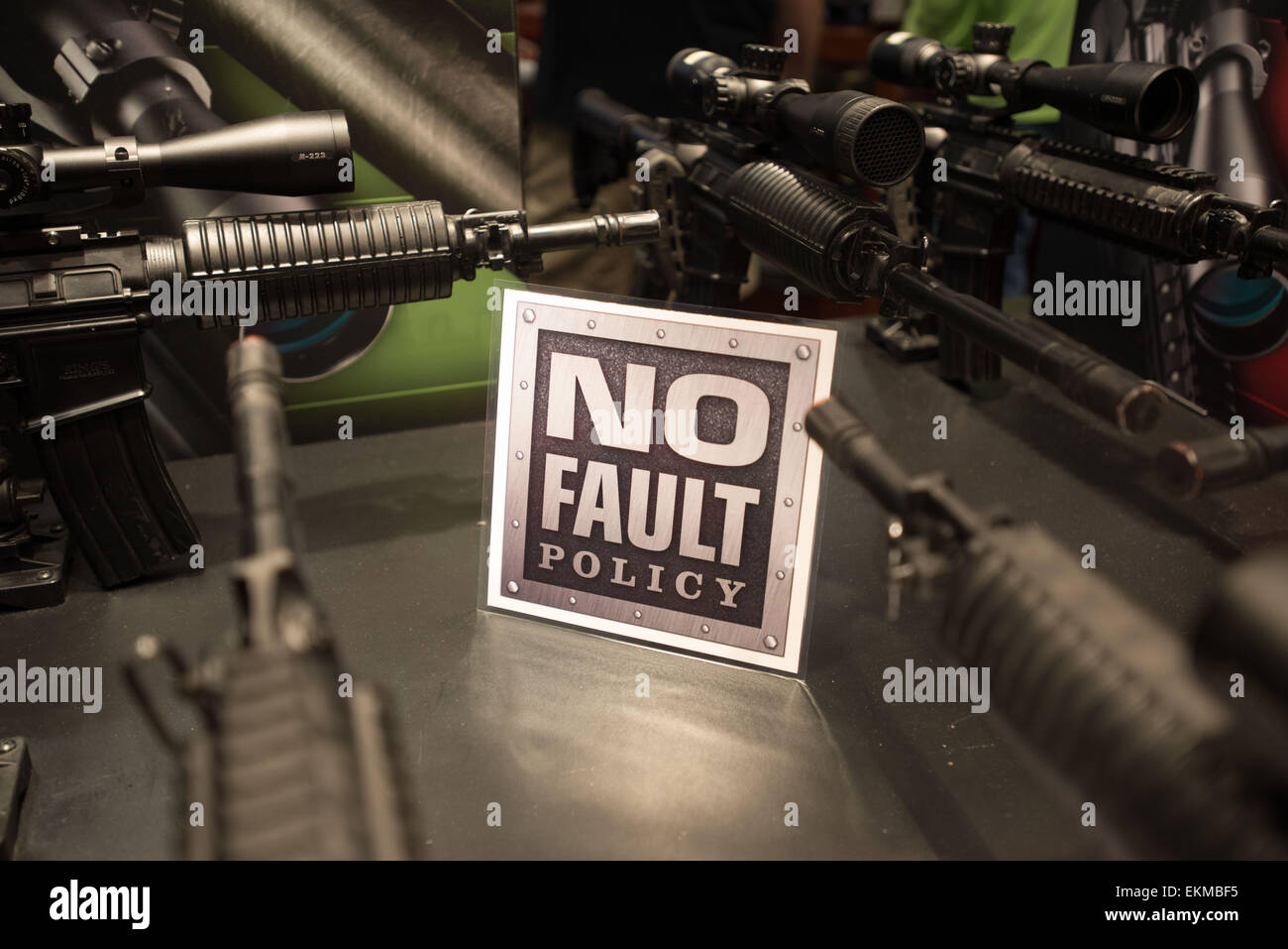 A Nikon optics and scopes display at the NRA convention in Nashville ...