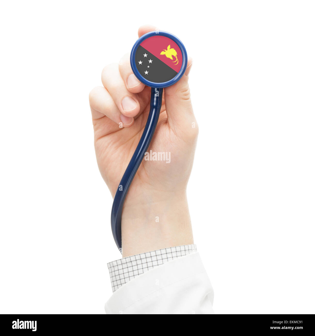 Stethoscope with flag conceptual series - Papua New Guinea Stock Photo ...