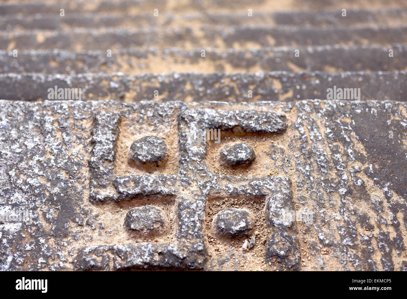 Stone yungdrung swastika symbol on hi-res stock photography and images ...